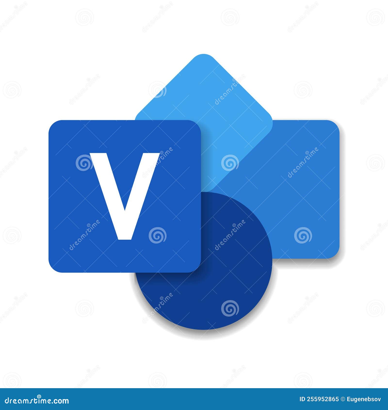 Modern Flat Design Of Logo VSD Visio Drawing File Icon Cartoon Vector ...