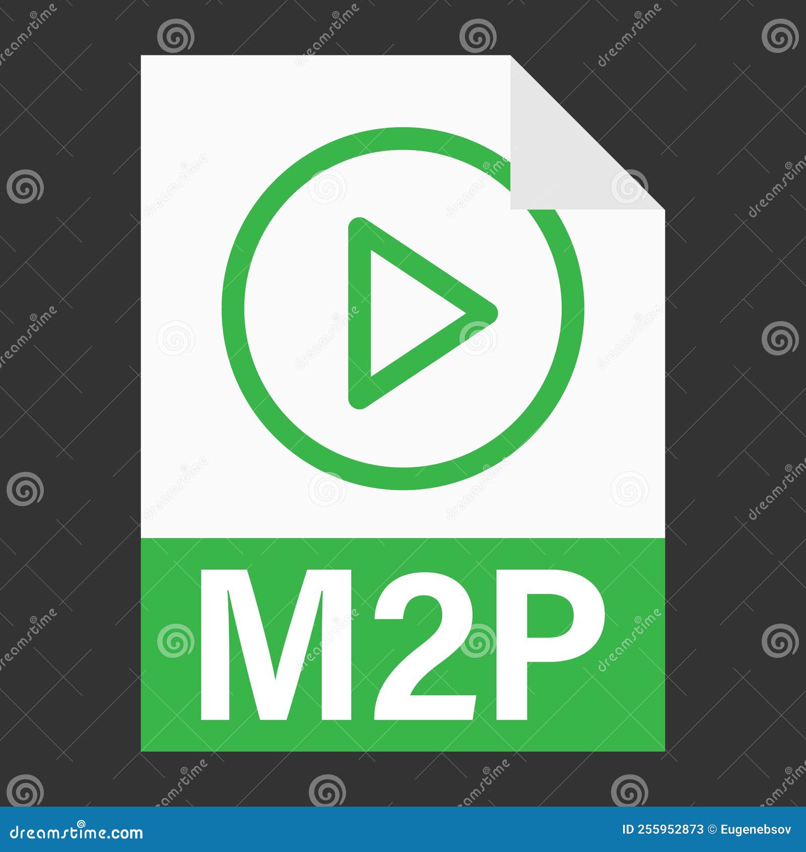 Modern Flat Design of M2P File Icon for Web Stock Vector - Illustration ...