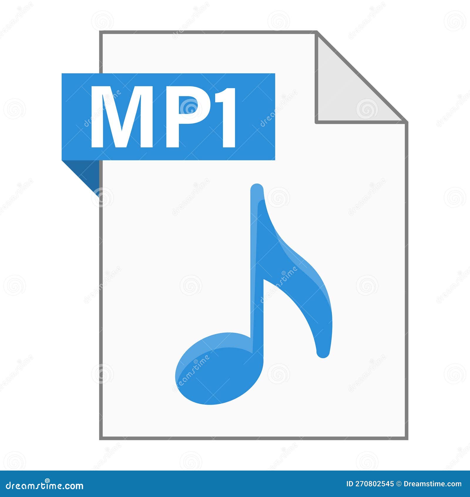 Modern Flat Design of MP1 File Icon for Web Stock Vector - Illustration ...