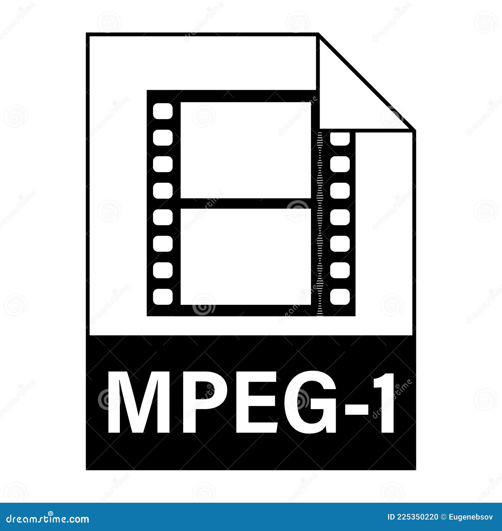 Modern Flat Design of MPEG-1 Illustration File Icon for Web Stock ...