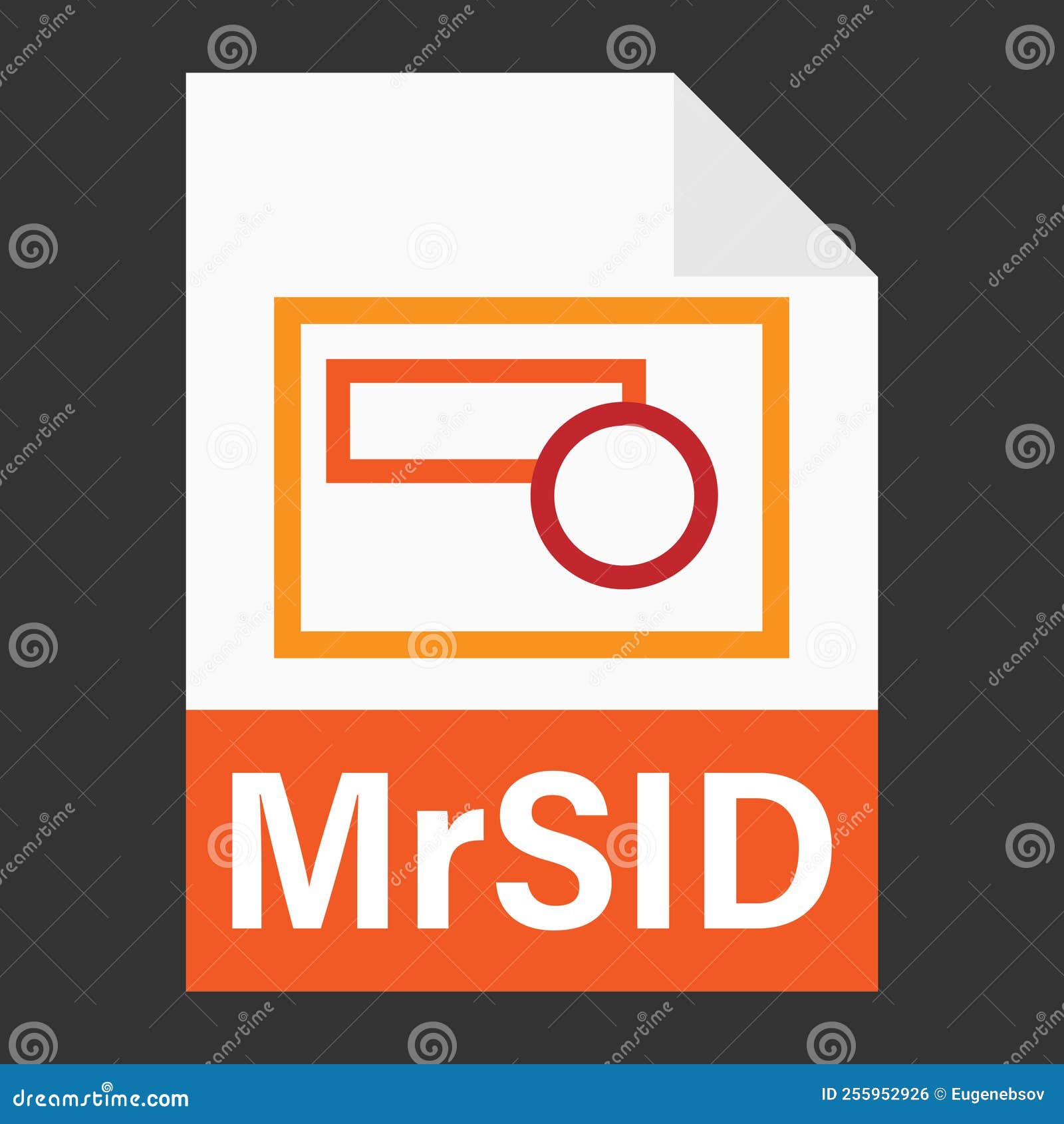 Modern Flat Design of MrSID File Icon for Web Stock Vector ...