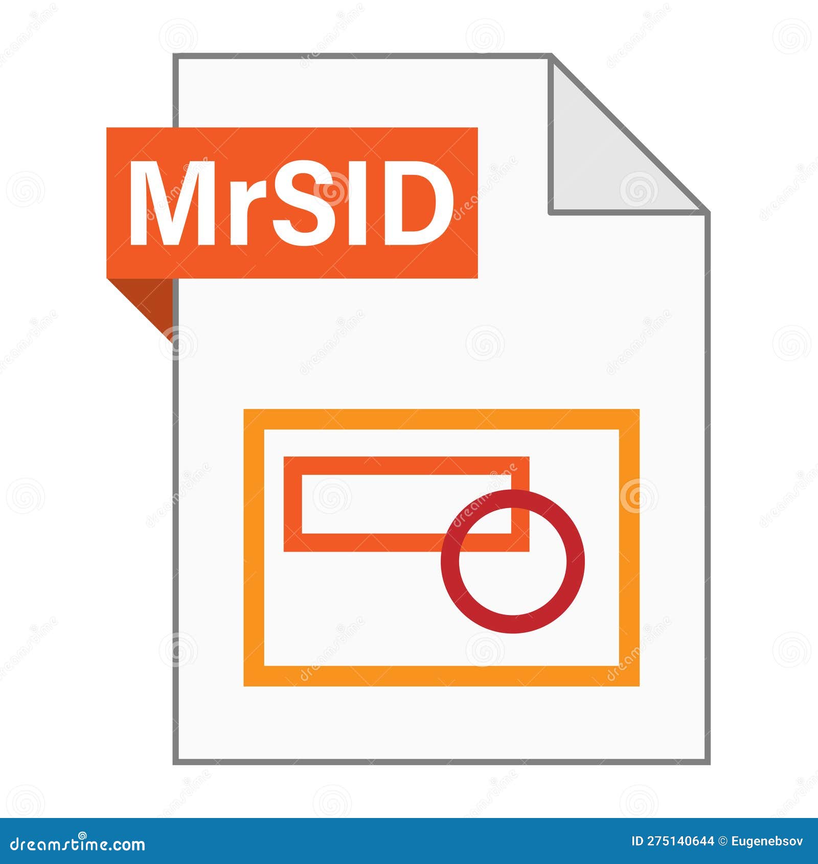 Modern Flat Design of MrSID File Icon for Web Stock Vector ...