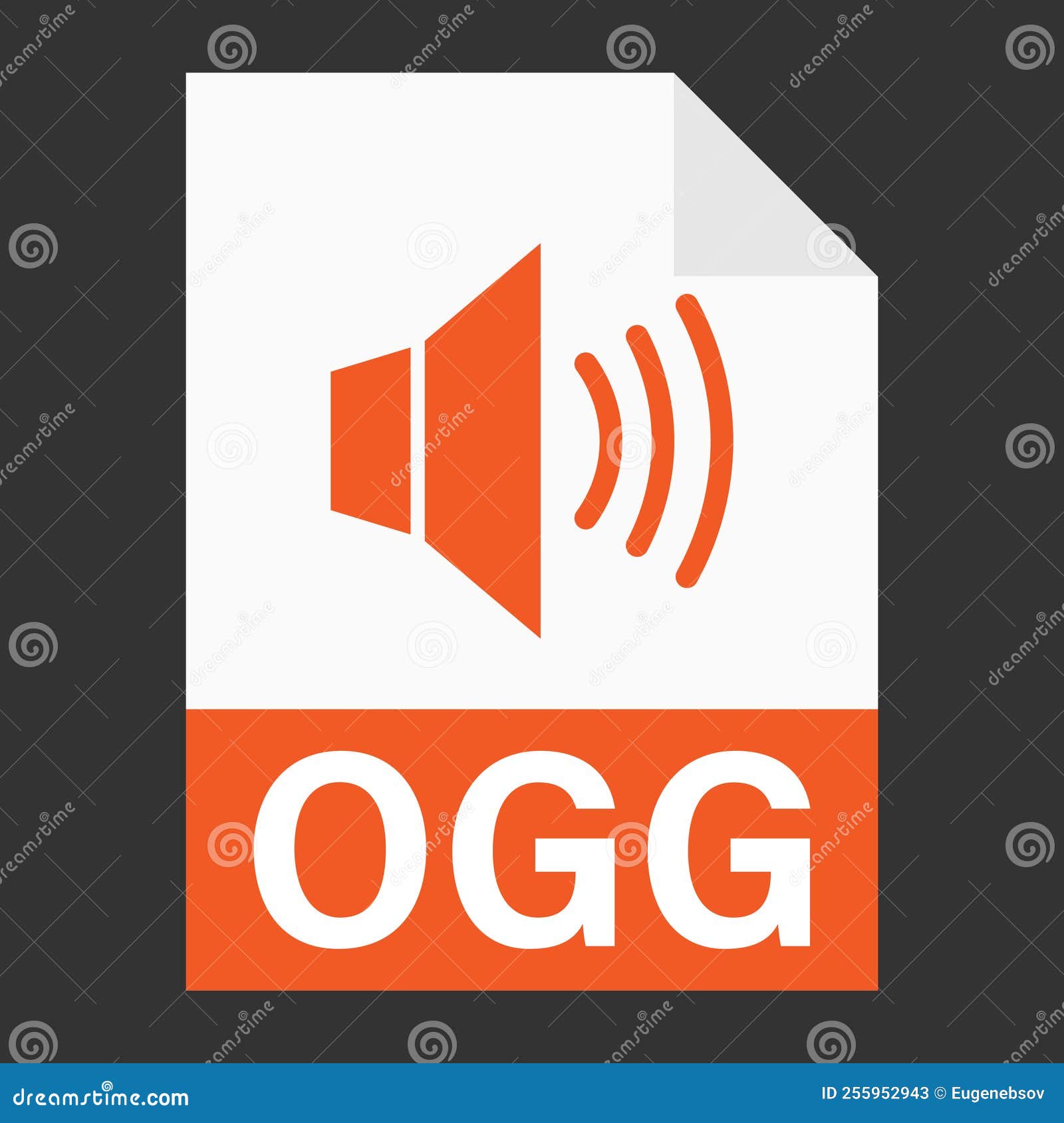 Modern Flat Design of OGG File Icon for Web Stock Vector - Illustration ...