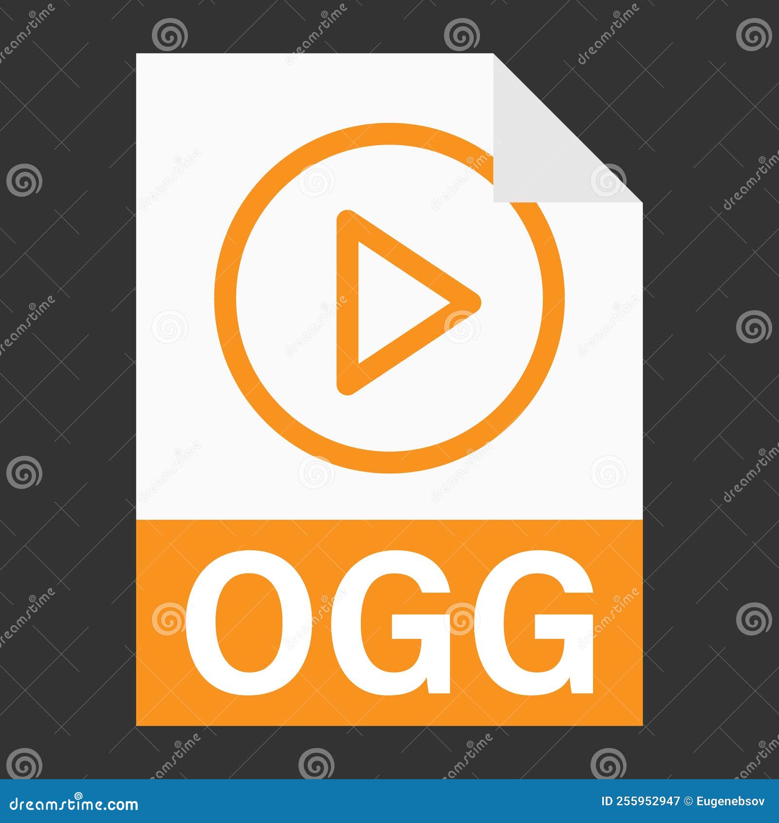 Modern Flat Design of OGG File Icon for Web Stock Vector - Illustration ...