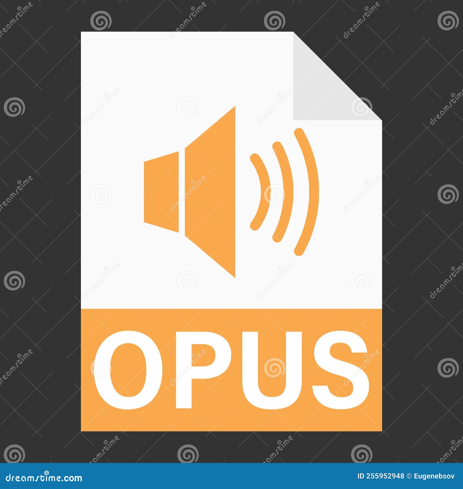 Modern Flat Design of OPUS File Icon for Web Stock Vector ...