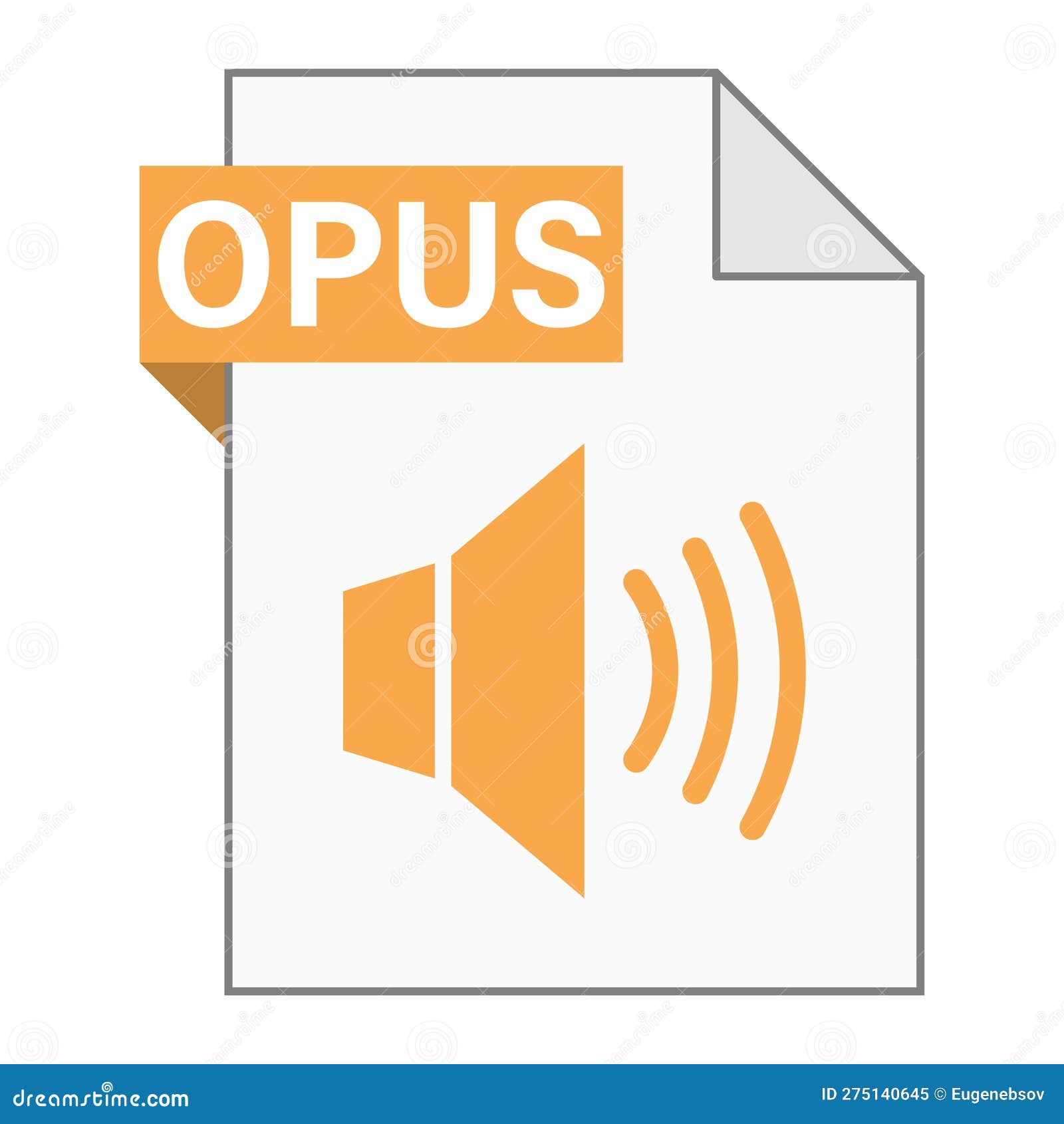 Modern Flat Design of OPUS File Icon for Web Stock Vector ...