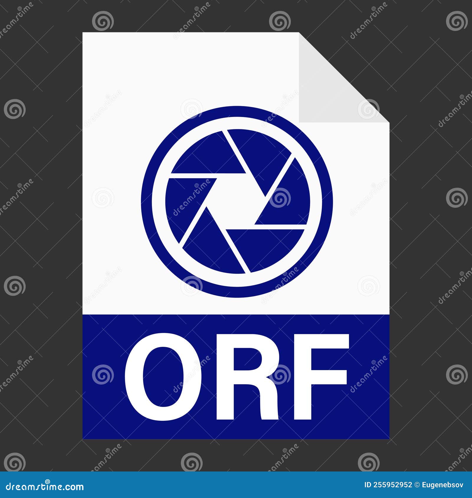 Modern Flat Design of ORF File Icon for Web Stock Vector - Illustration ...