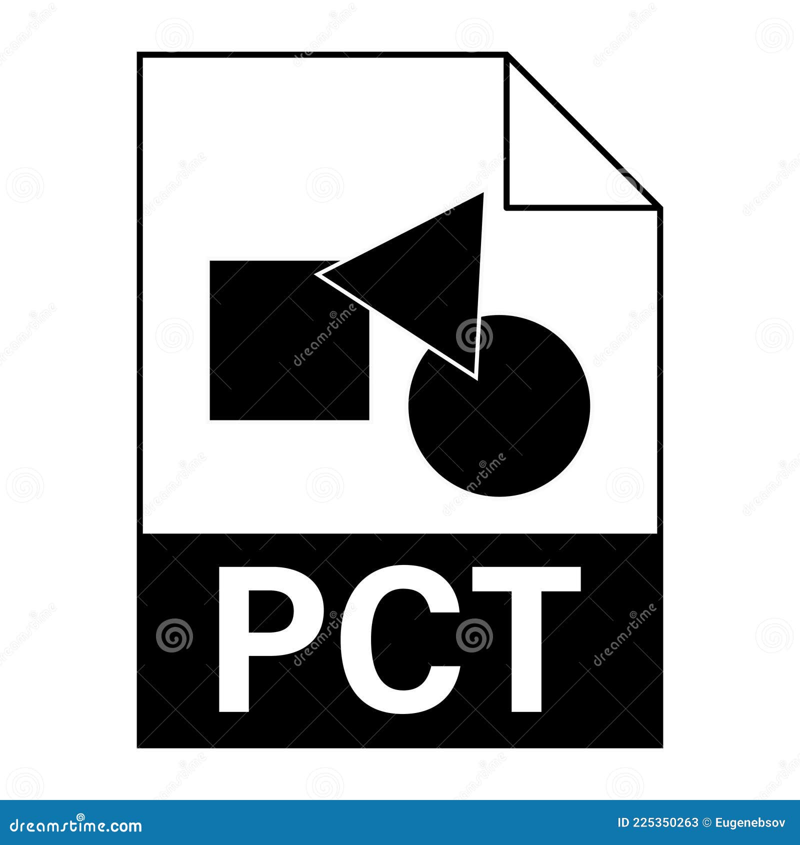 Modern Flat Design of PCT File Icon for Web Stock Vector - Illustration ...