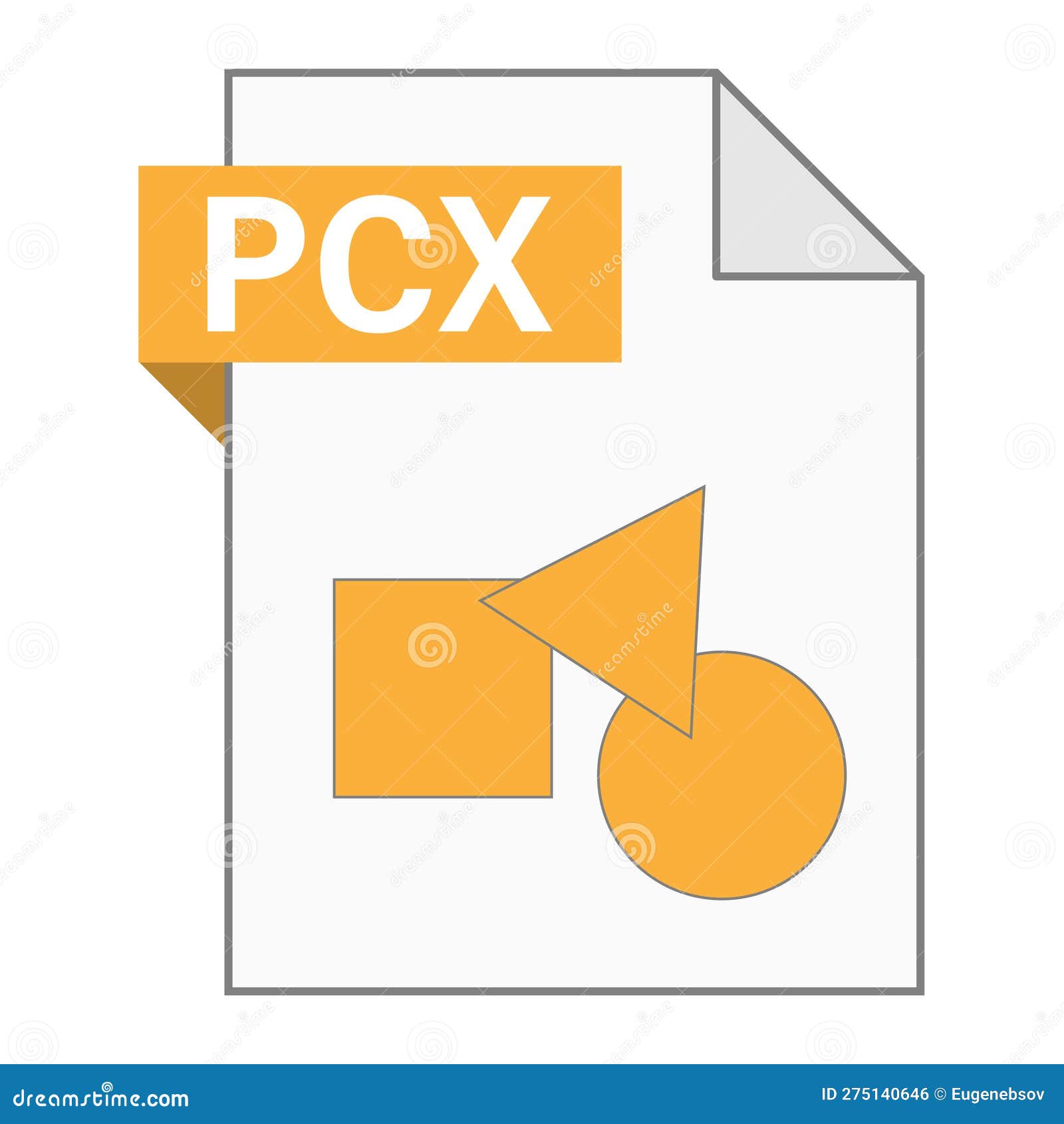 Modern Flat Design of PCX File Icon for Web Stock Vector - Illustration ...