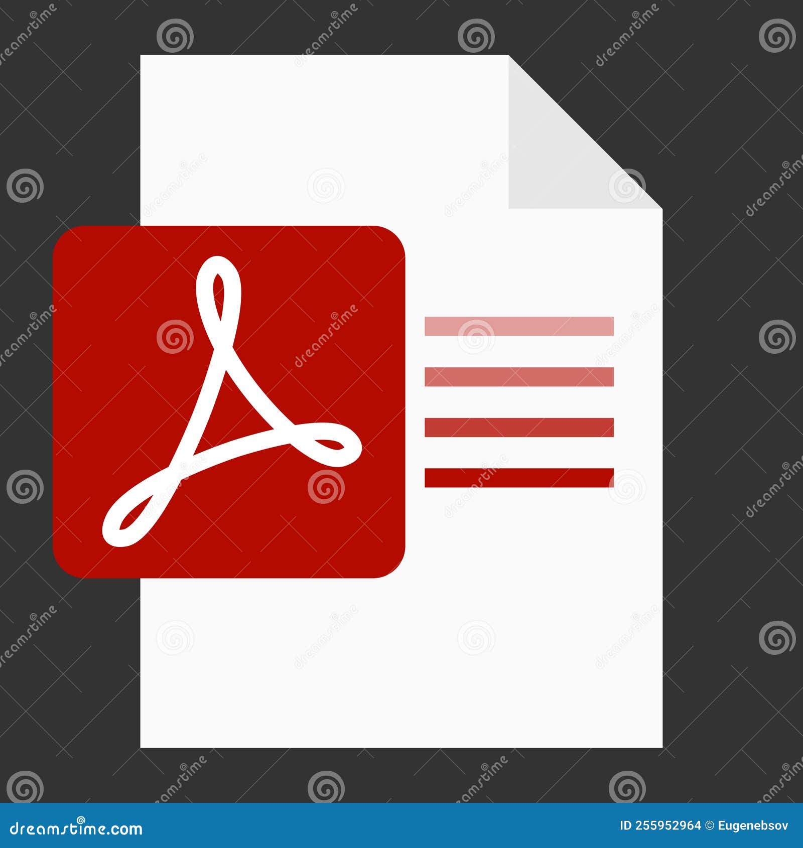 Modern Flat Design of PDF File Icon for Web Stock Vector - Illustration ...