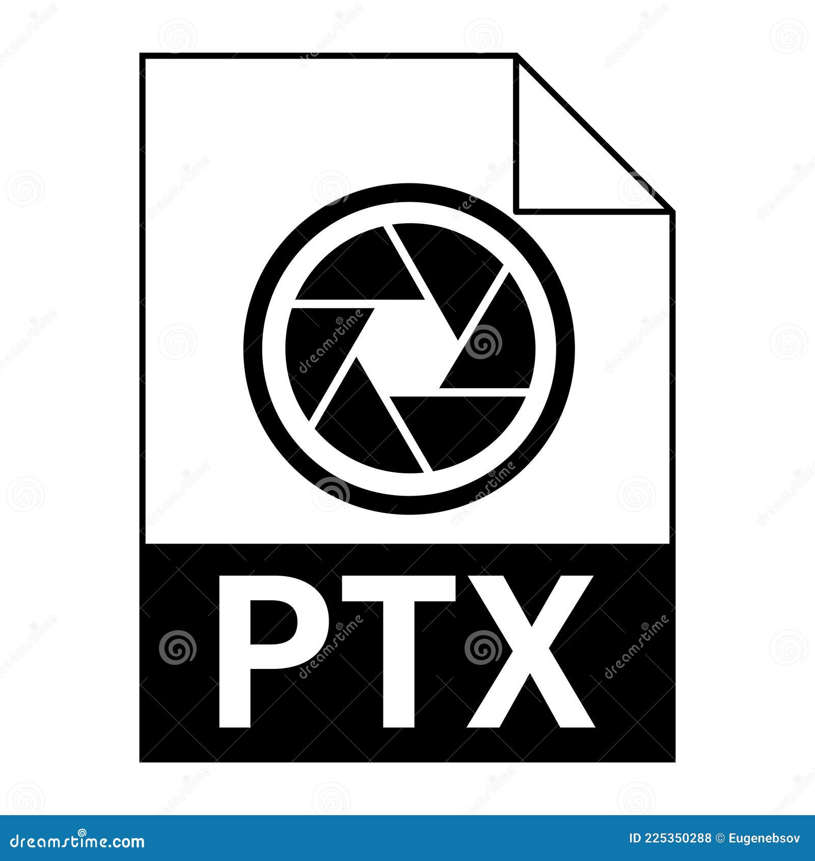Modern Flat Design of PTX File Icon for Web Stock Illustration ...