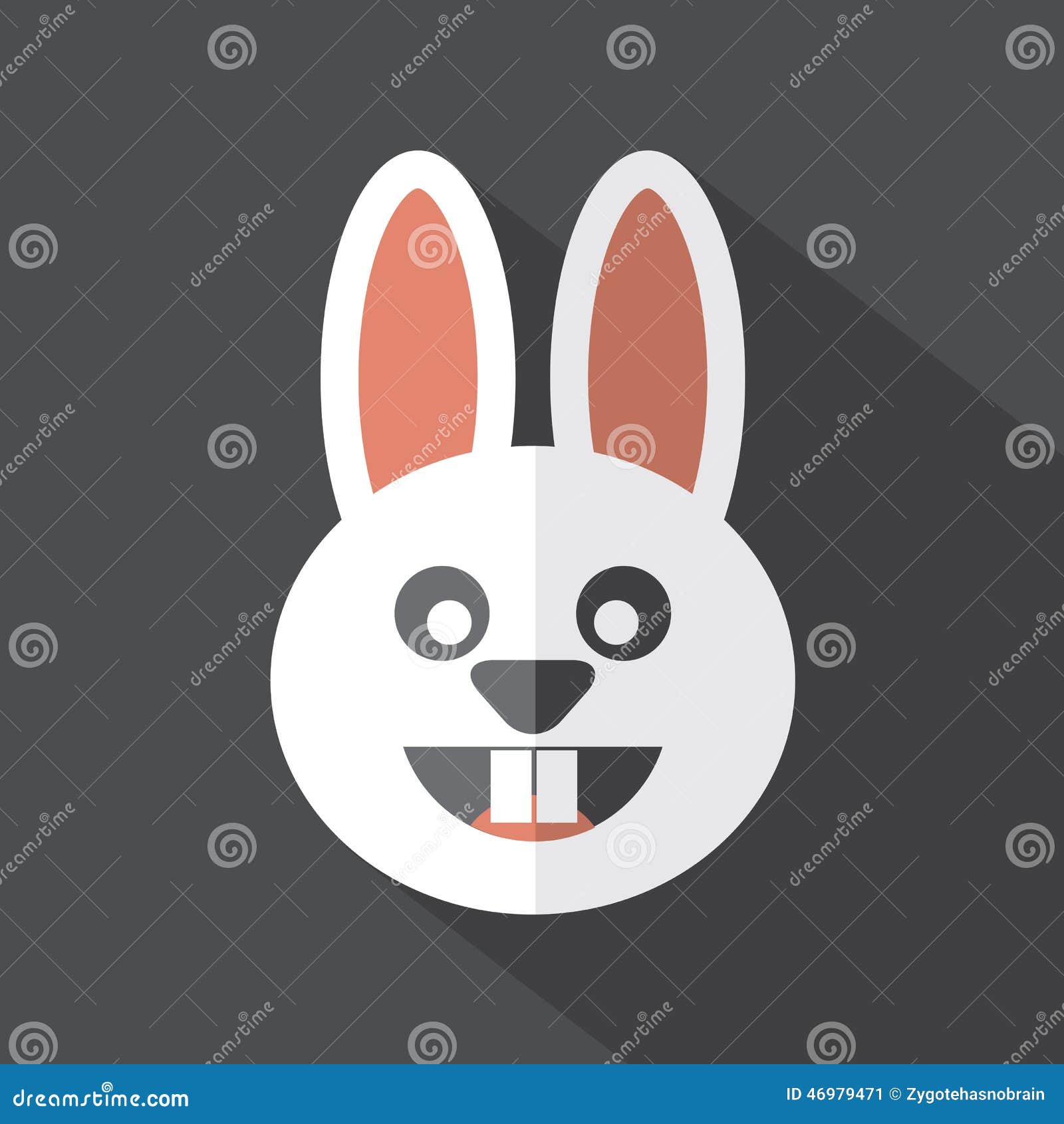Rabbit Icon Set. Bunny Outline And Silhouette Vector Illustration ...