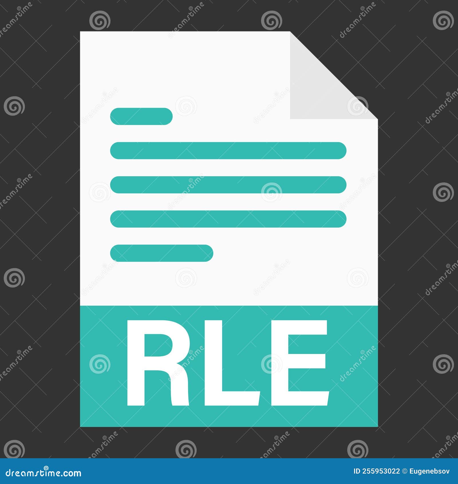 Modern Flat Design of RLE File Icon for Web Stock Vector - Illustration ...