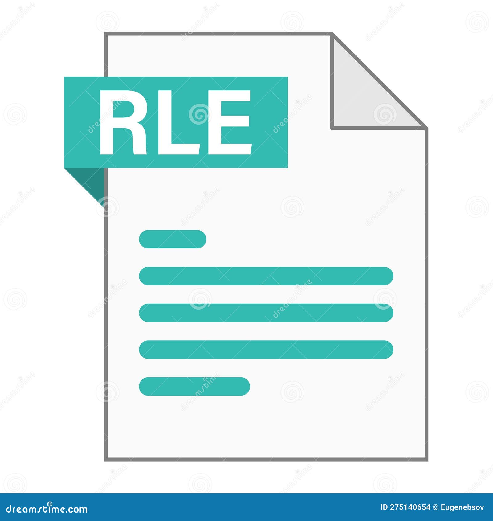 Modern Flat Design of RLE File Icon for Web Stock Vector - Illustration ...