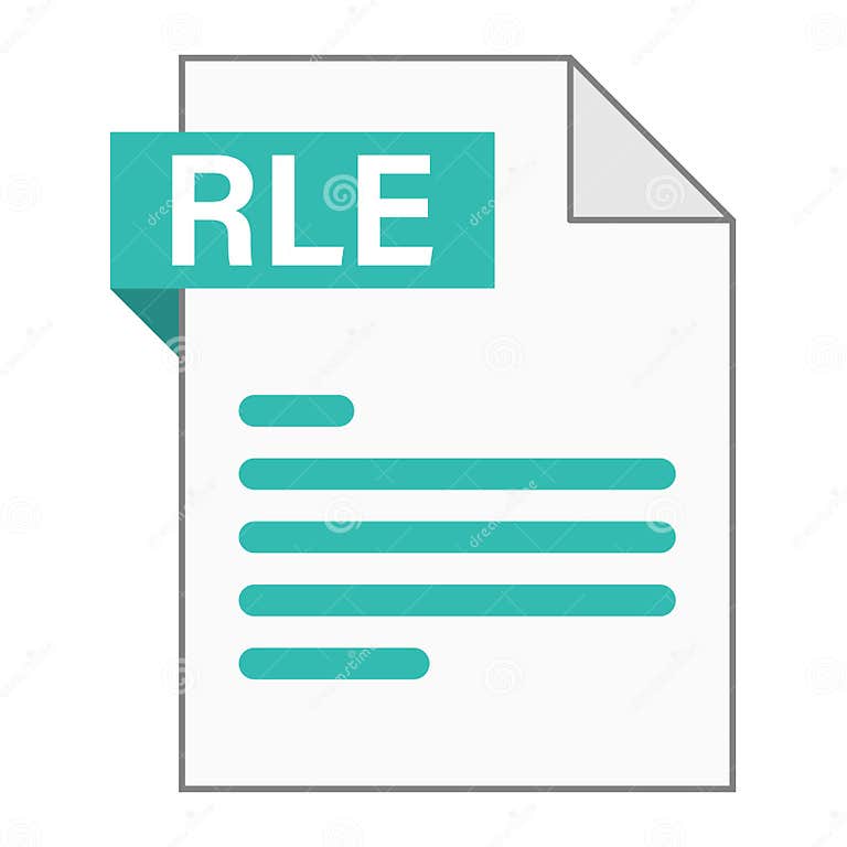 Modern Flat Design of RLE File Icon for Web Stock Vector - Illustration ...