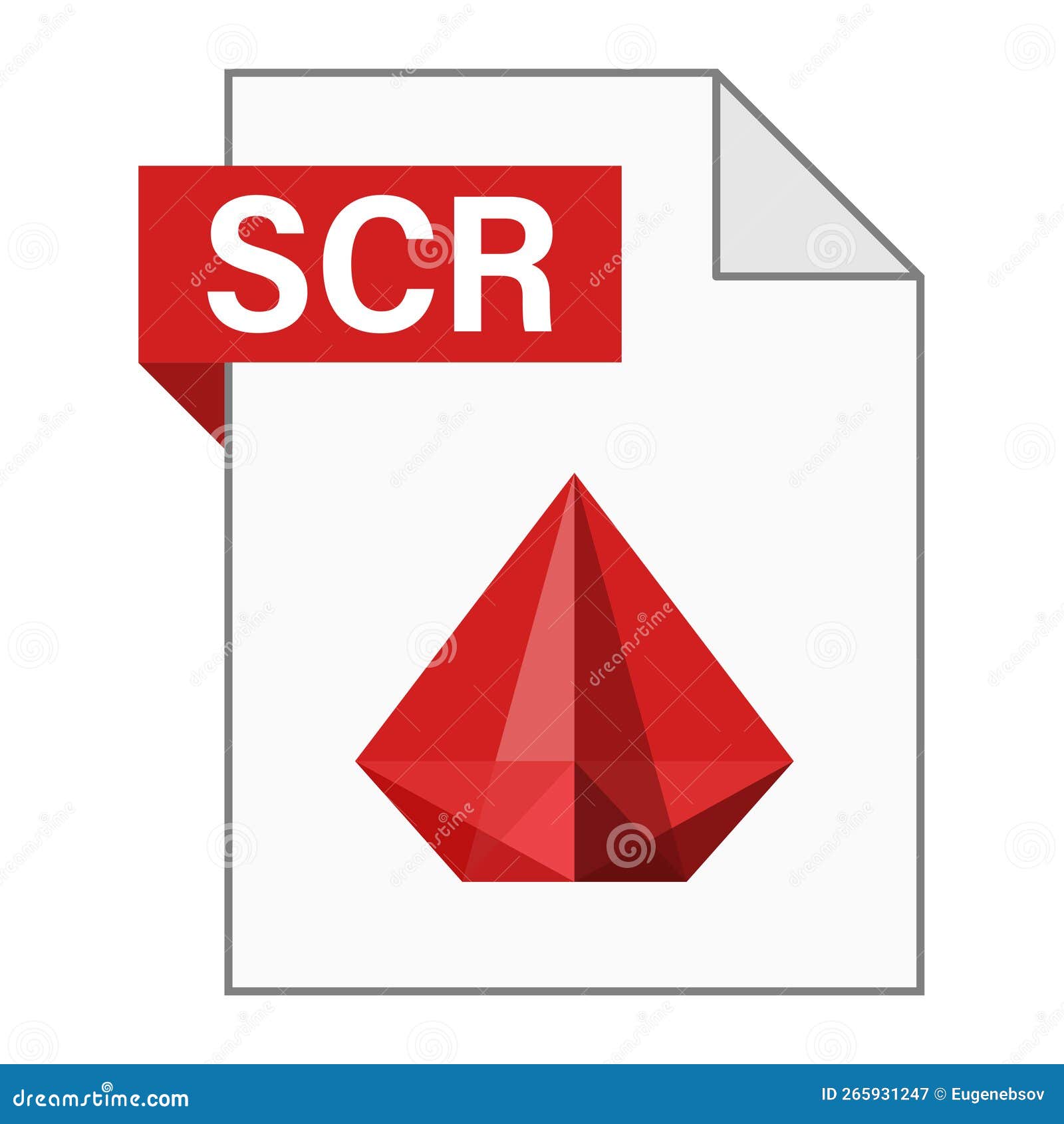 Modern Flat Design of SCR File Icon for Web Stock Vector - Illustration ...