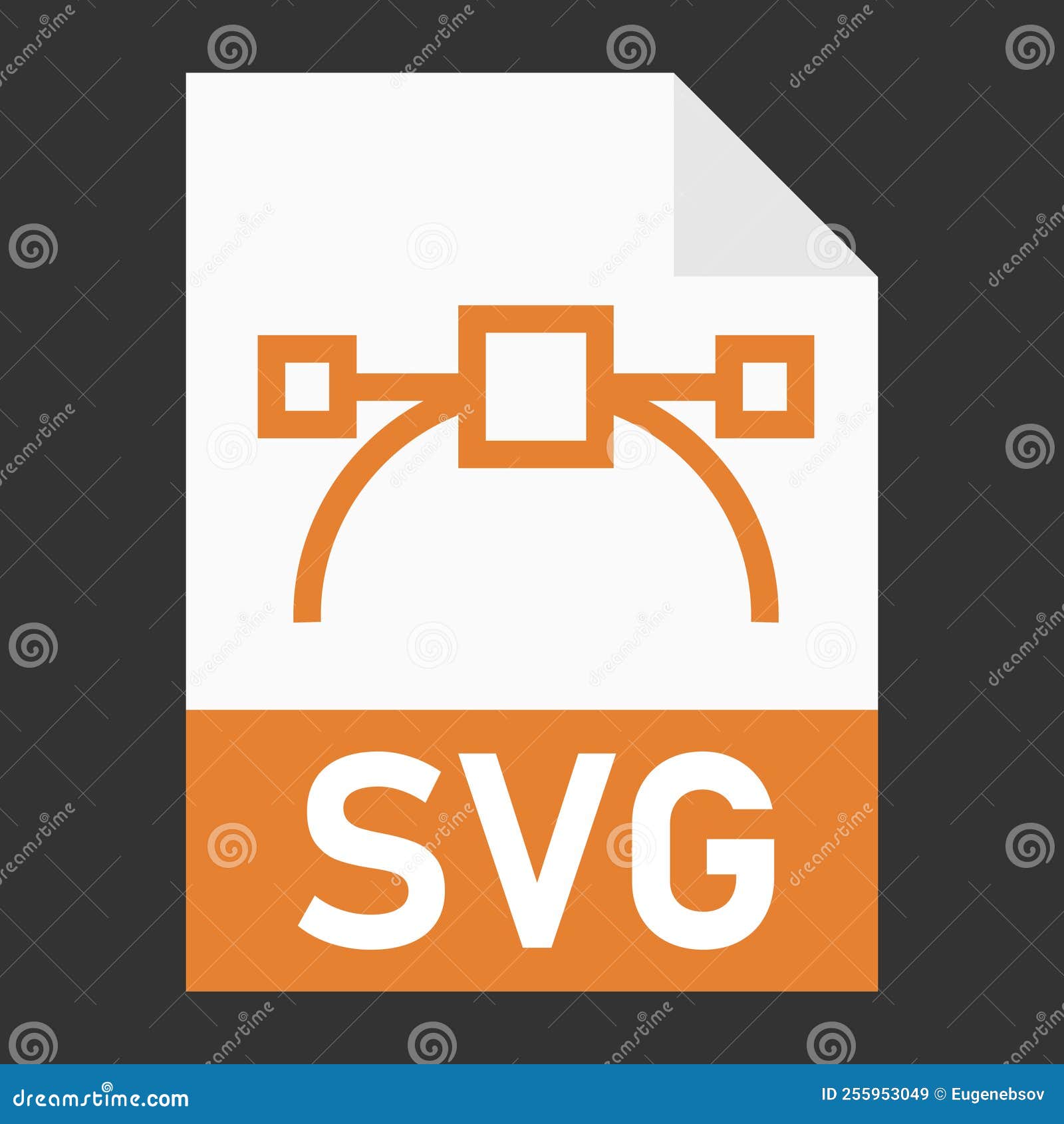 Modern Flat Design of SVG File Icon for Web Stock Vector - Illustration ...