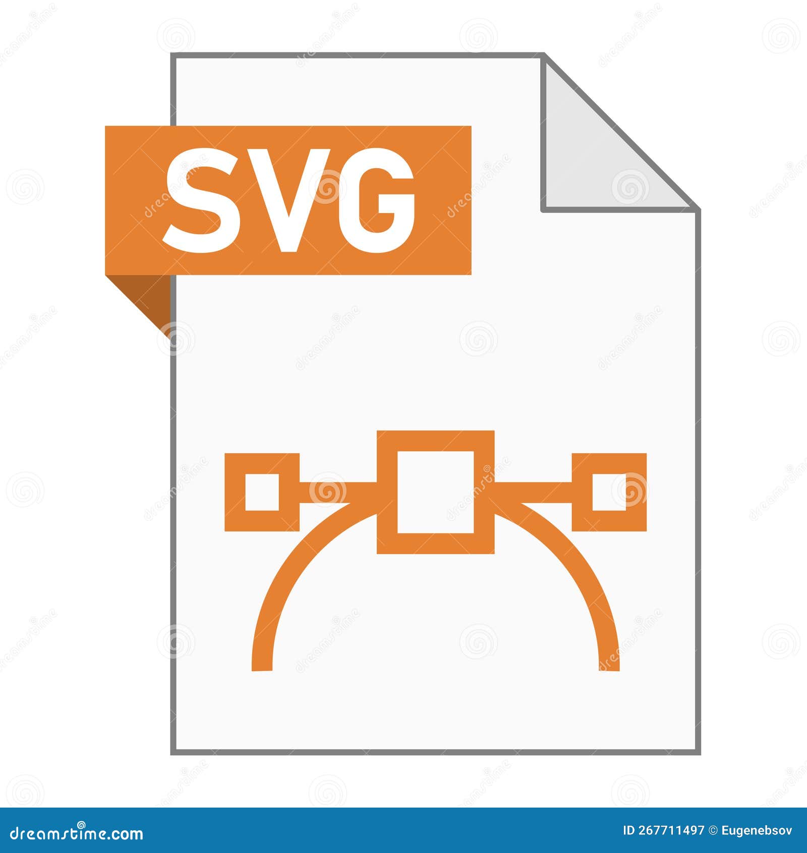 Modern Flat Design of SVG File Icon for Web Stock Vector - Illustration ...