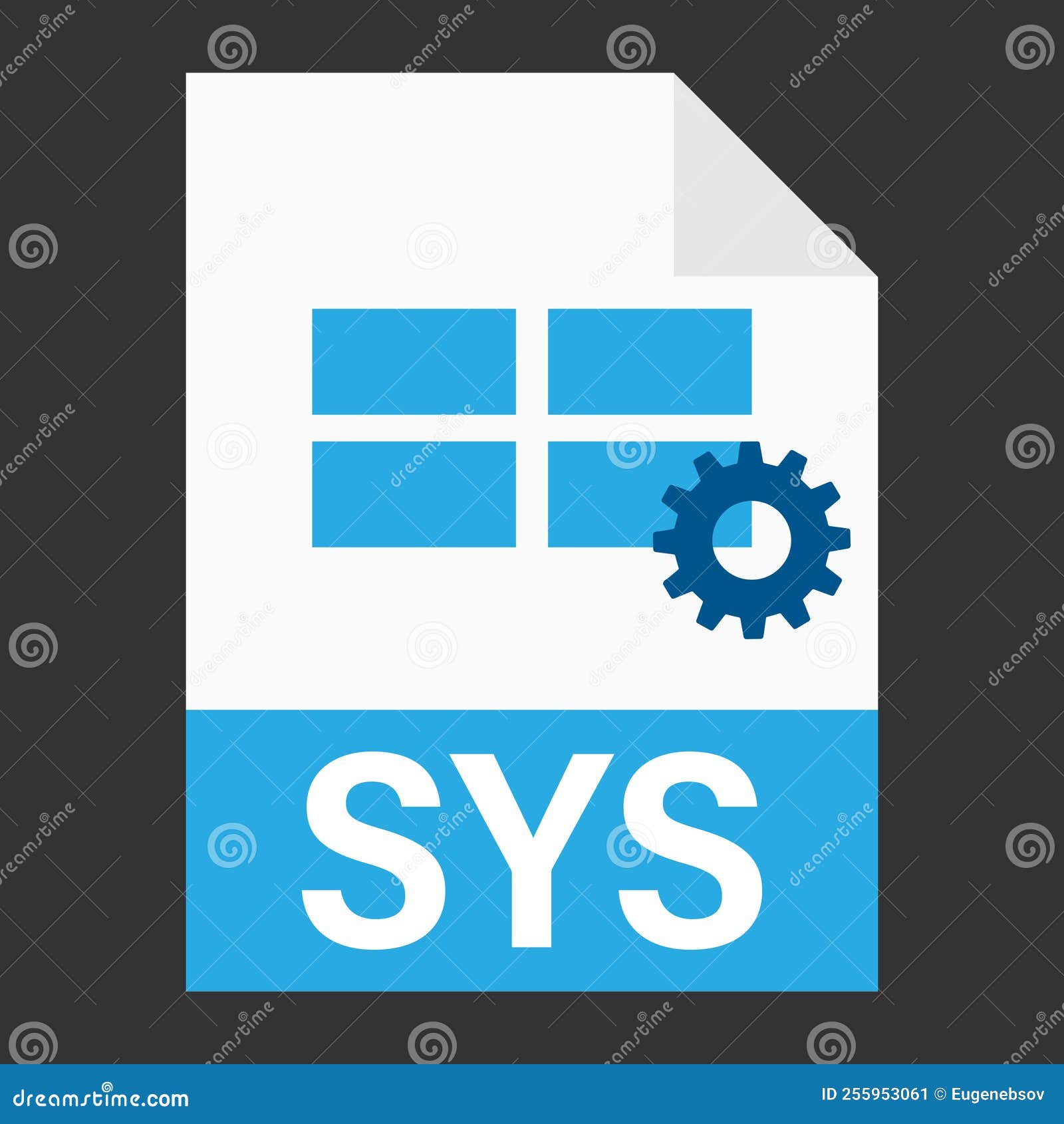 Modern Flat Design of SYS File Icon for Web Stock Vector - Illustration ...