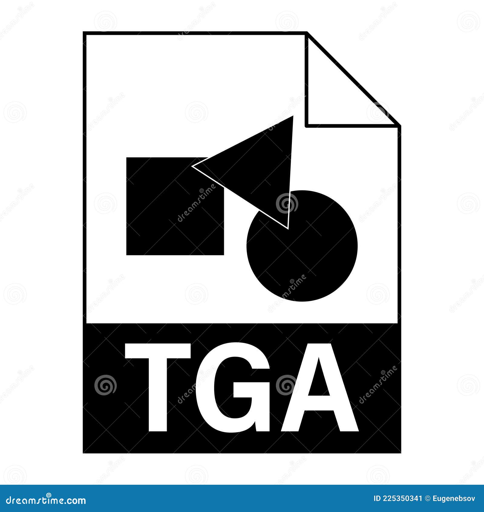 Modern Flat Design of TGA File Icon for Web Stock Vector - Illustration ...