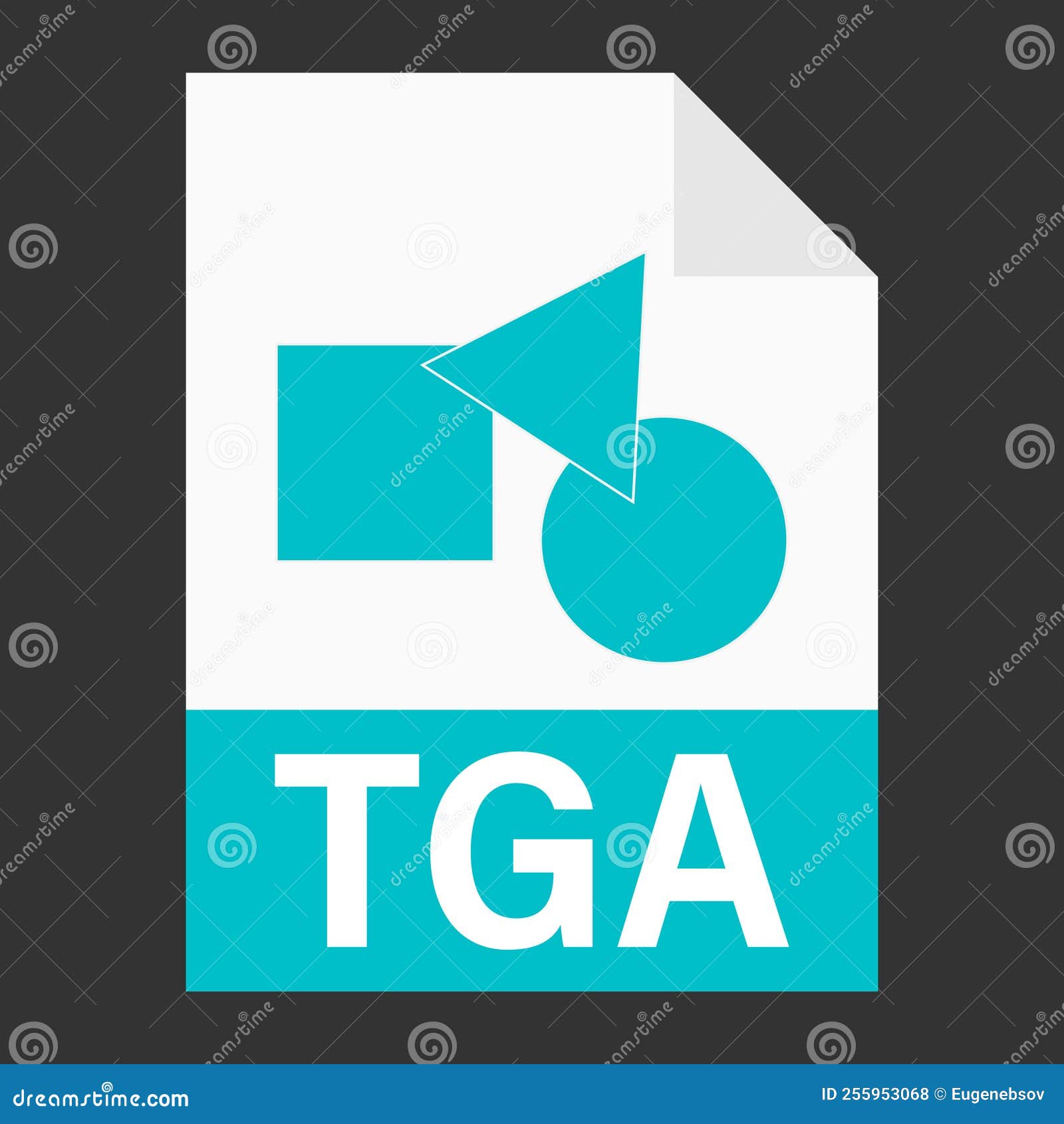 Modern Flat Design of TGA File Icon for Web Stock Vector - Illustration ...