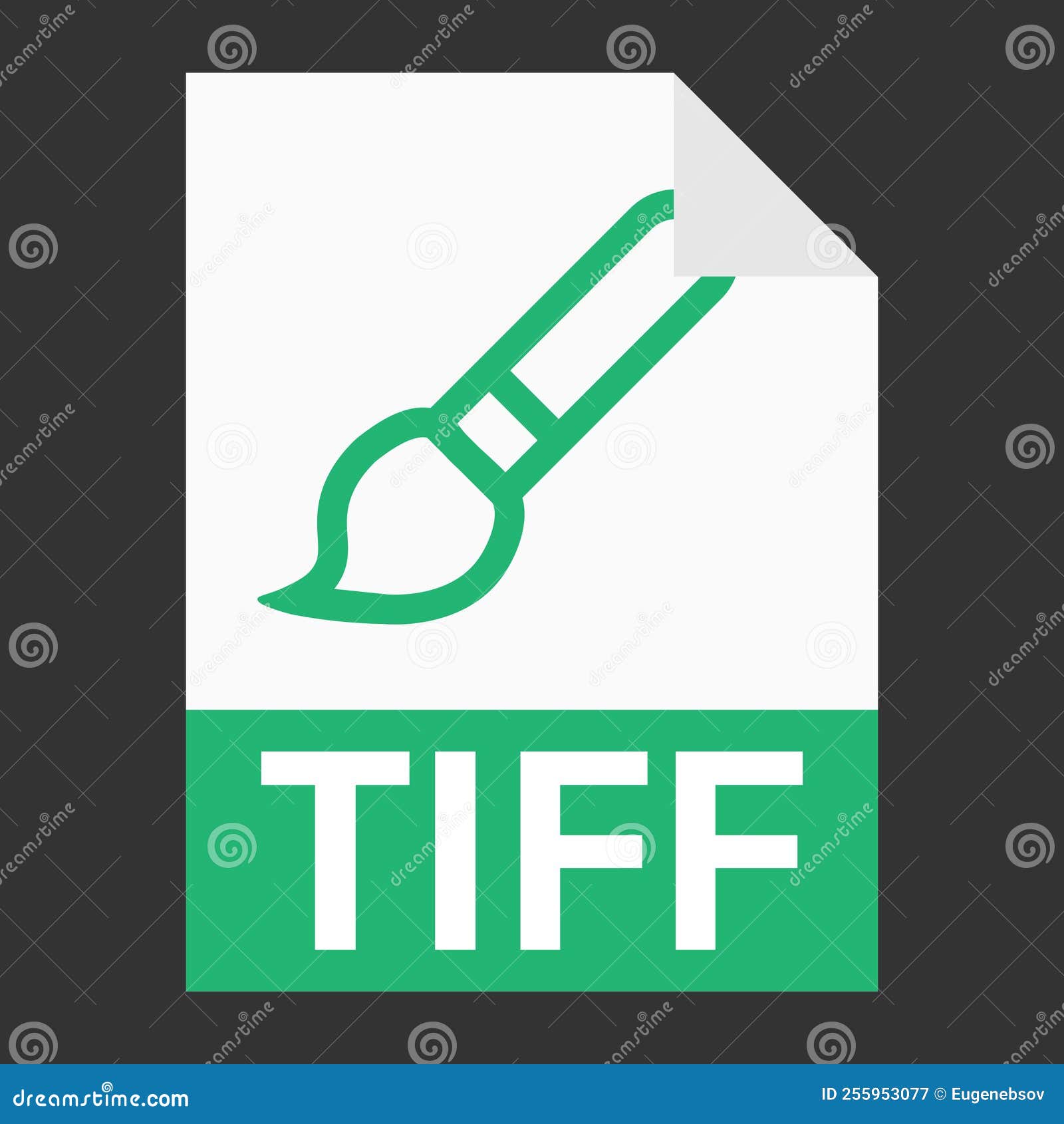Modern Flat Design of TIFF File Icon for Web Stock Vector ...