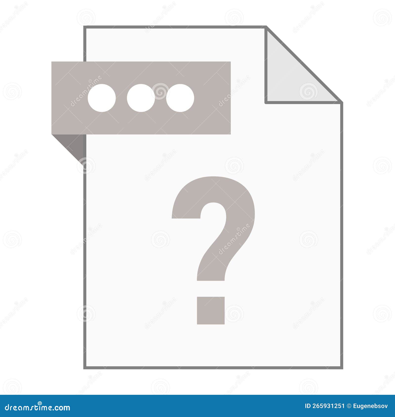 Modern Flat Design of Unknown Format File Icon for Web Stock Vector ...