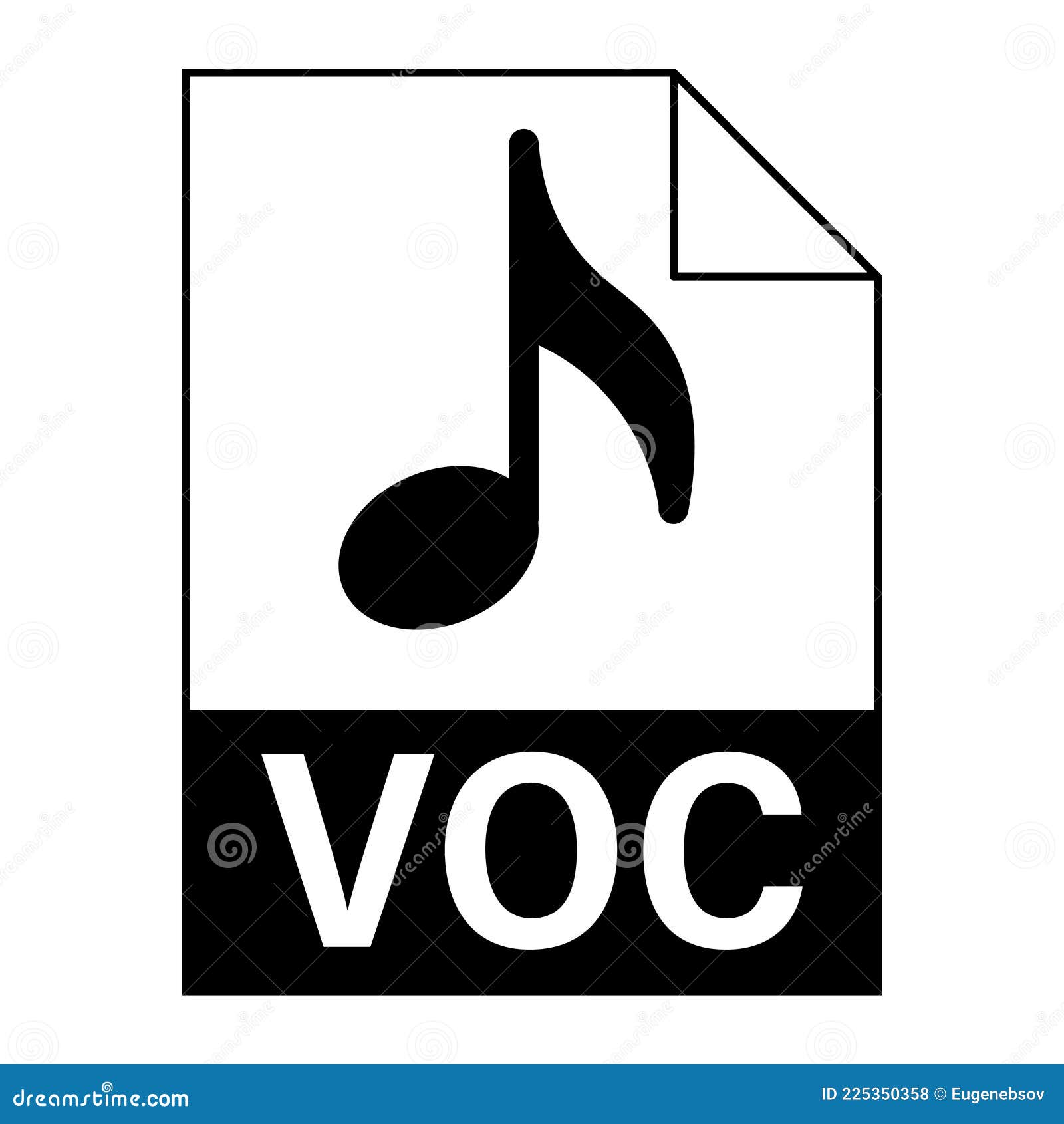 Modern Flat Design of VOC File Icon for Web Stock Vector - Illustration ...