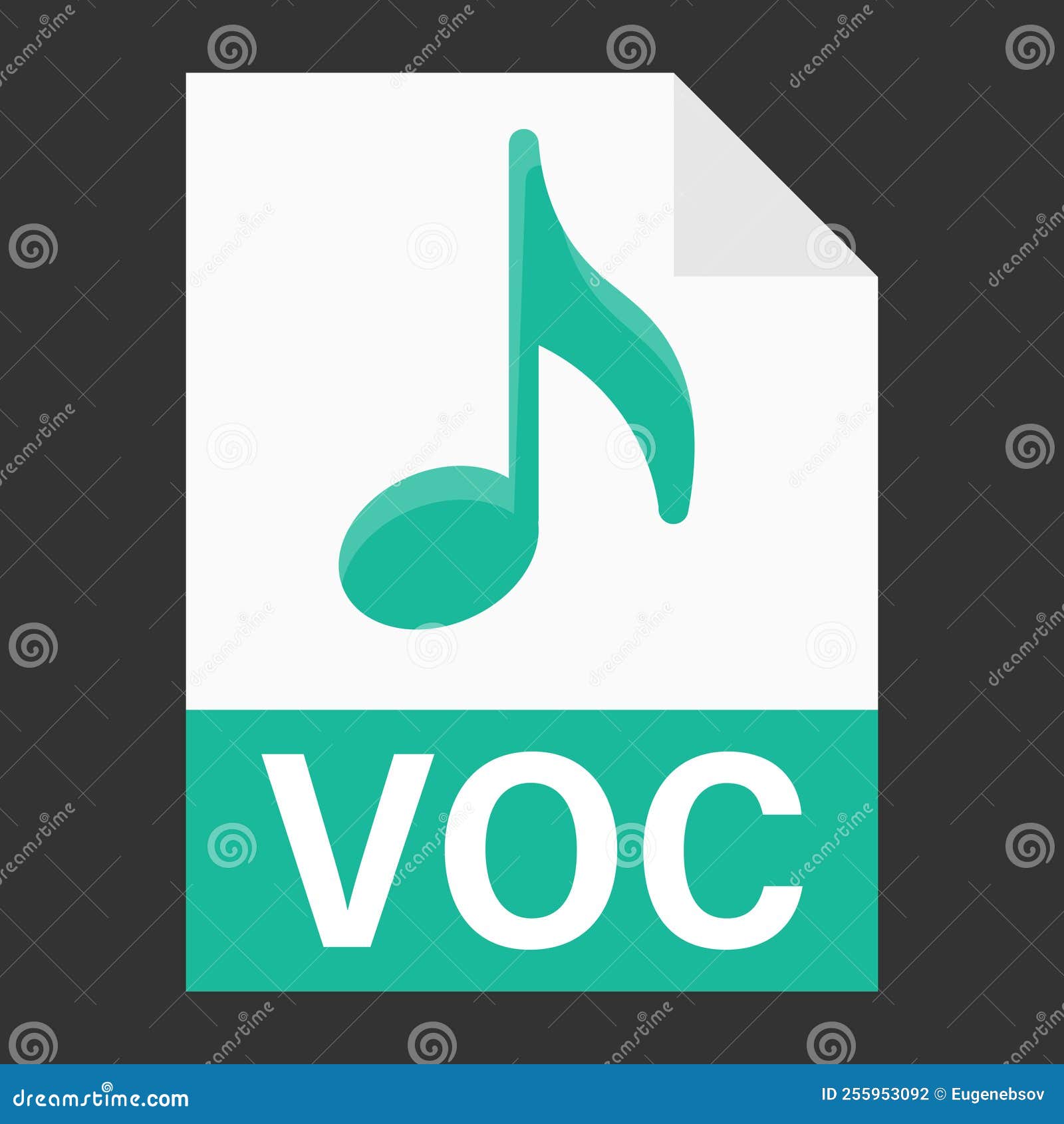 Modern Flat Design of VOC File Icon for Web Stock Vector - Illustration ...