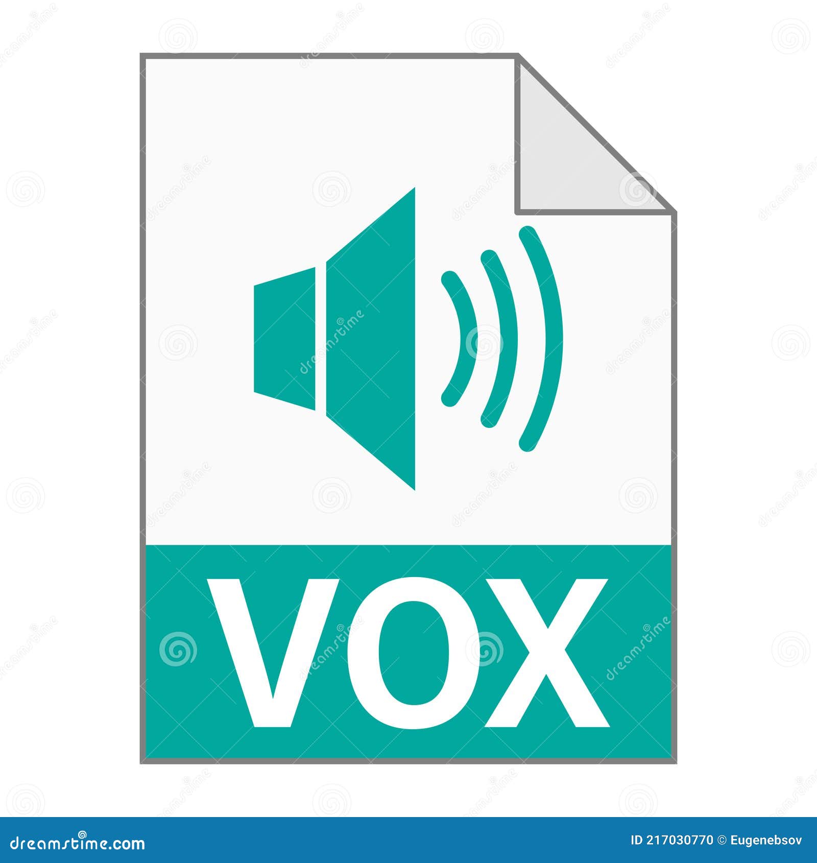 Modern Flat Design of VOX File Icon for Web Stock Vector - Illustration ...