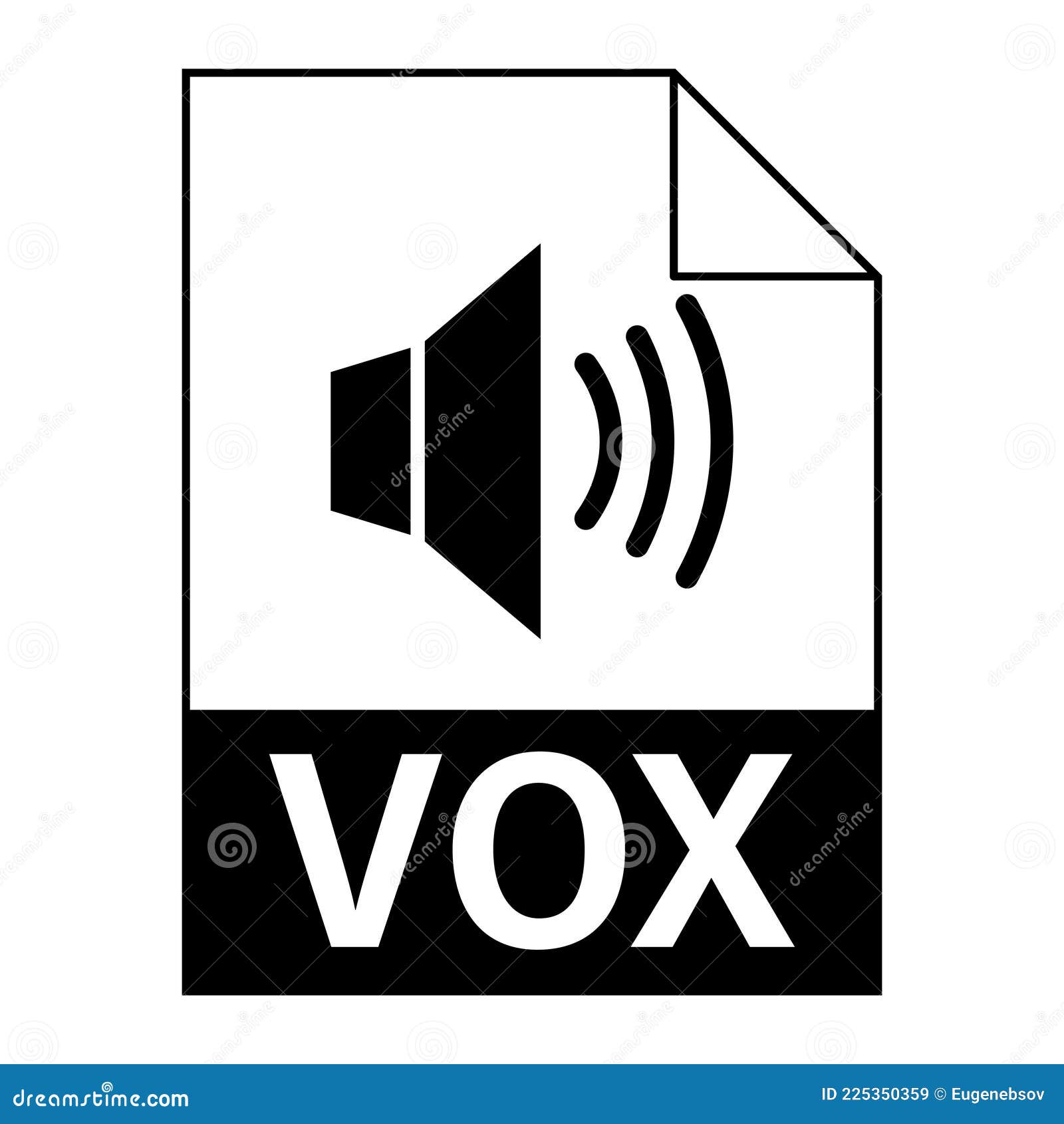Modern Flat Design of VOX File Icon for Web Stock Vector - Illustration ...