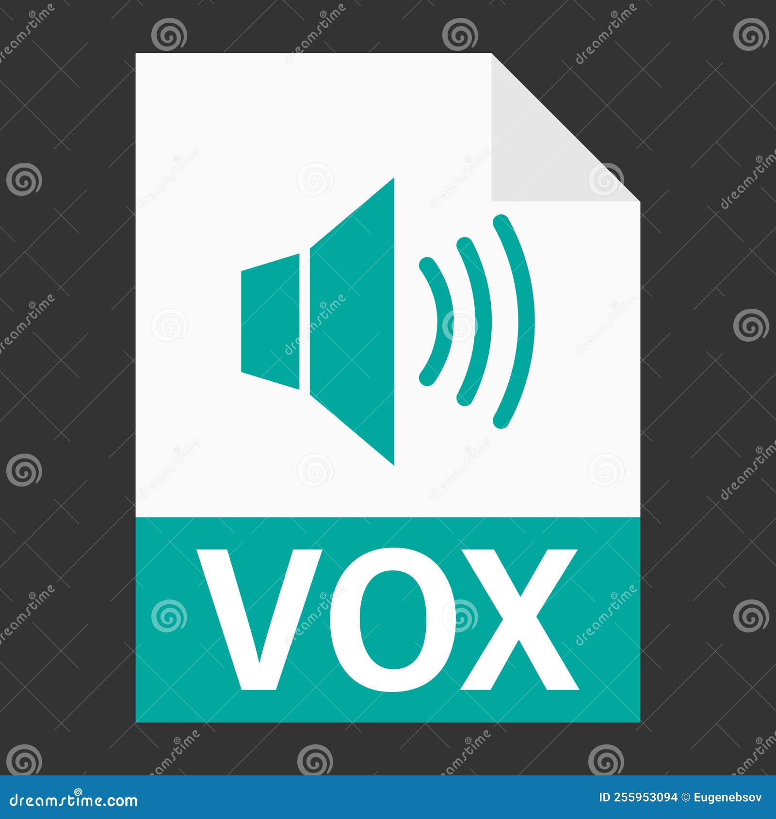 Modern Flat Design of VOX File Icon for Web Stock Vector - Illustration ...