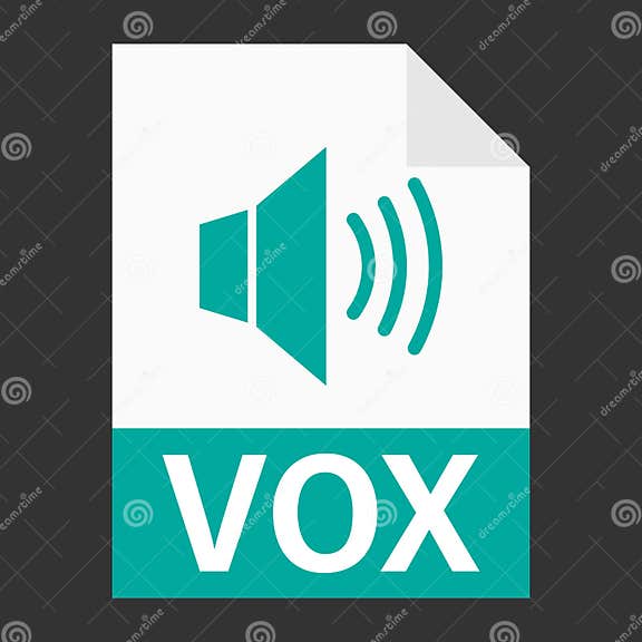 Modern Flat Design of VOX File Icon for Web Stock Vector - Illustration ...