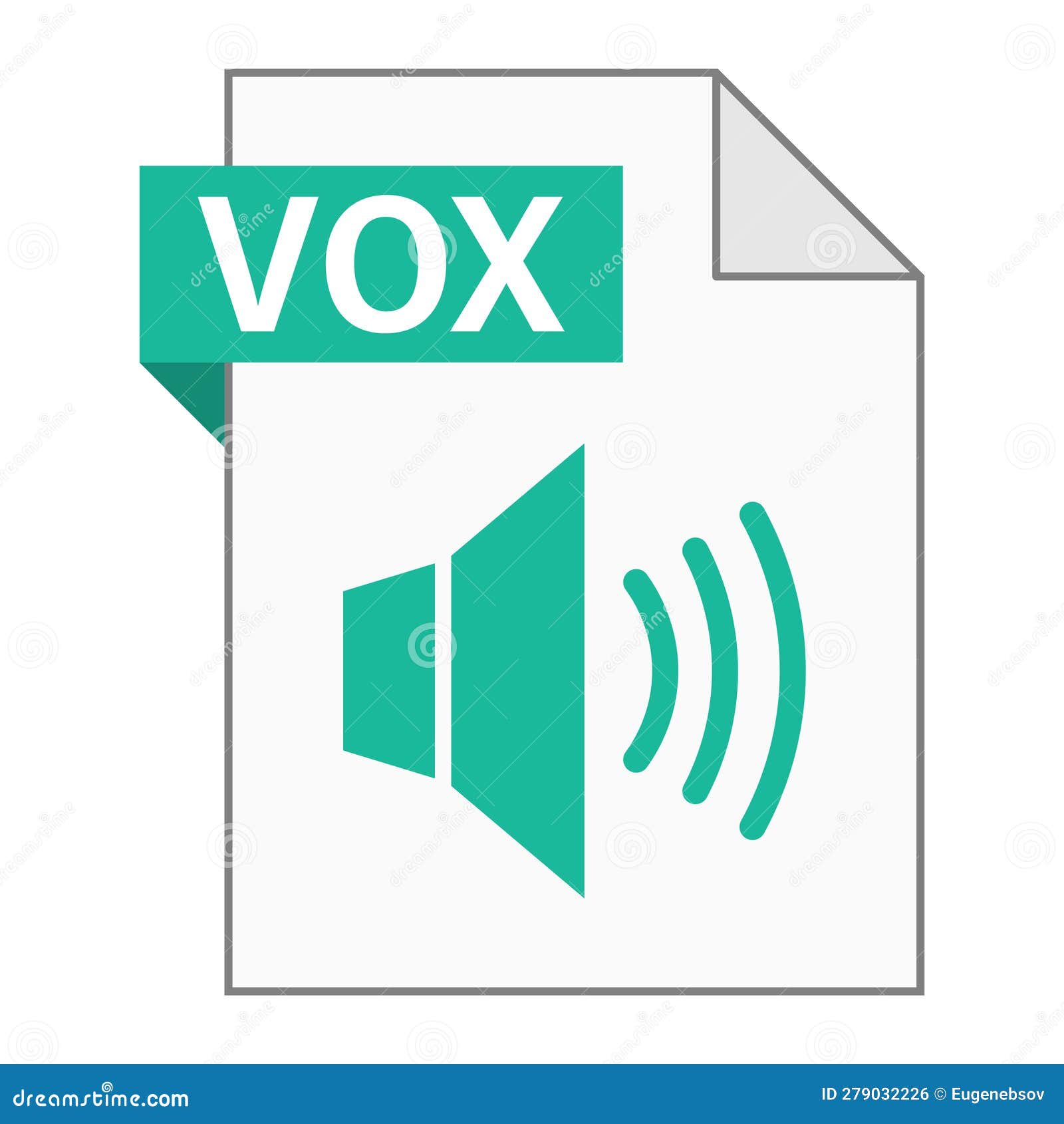 Modern Flat Design of VOX File Icon for Web Stock Vector - Illustration ...