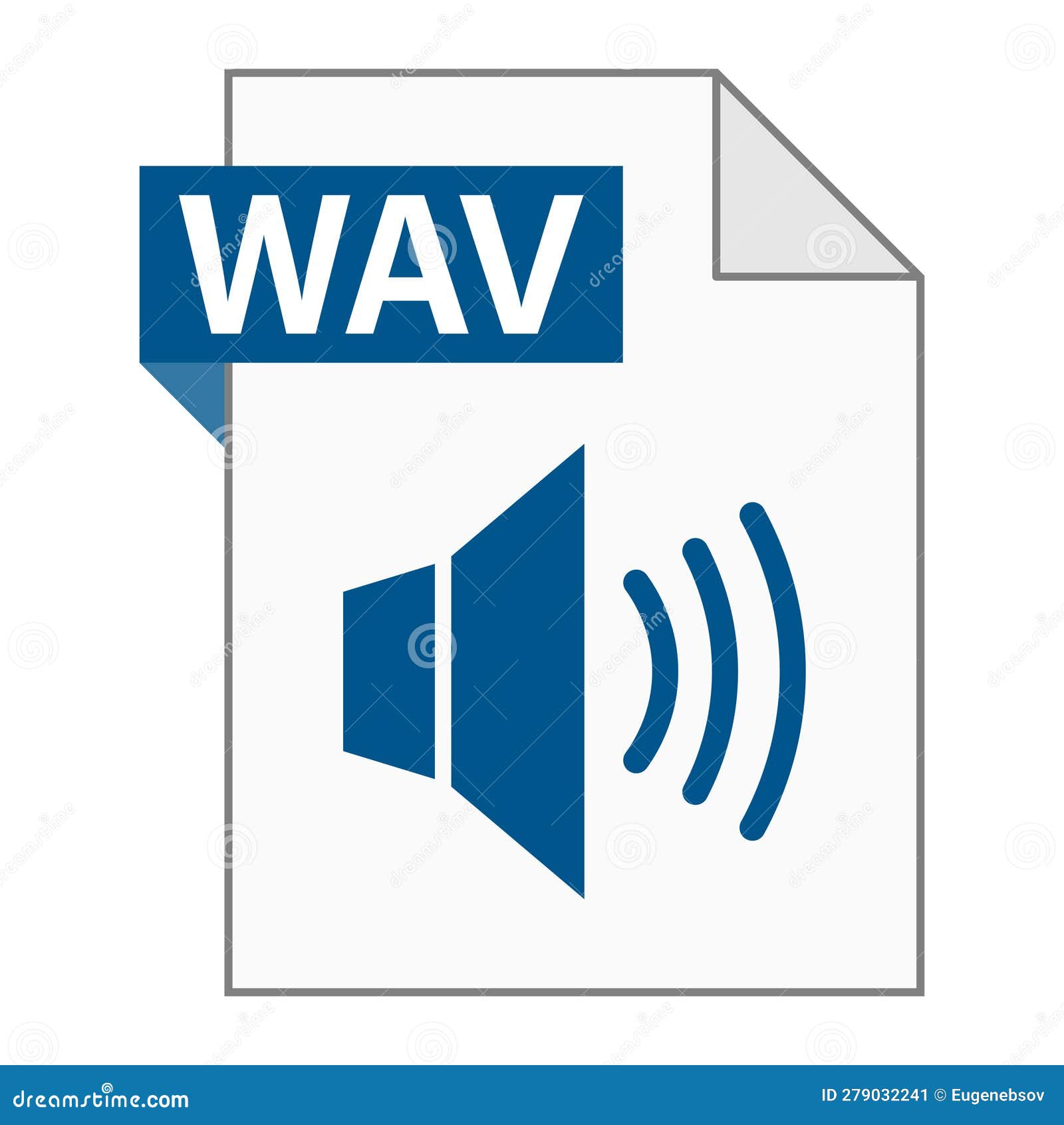 Modern Flat Design of WAV File Icon for Web Stock Vector - Illustration ...