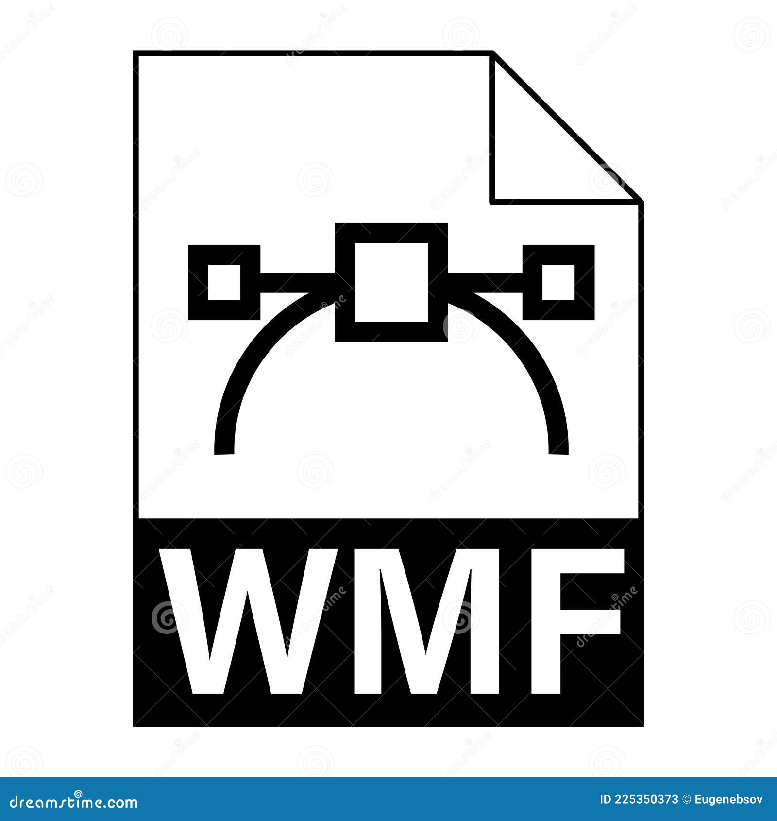 Modern Flat Design of WMF File Icon for Web Stock Vector - Illustration ...