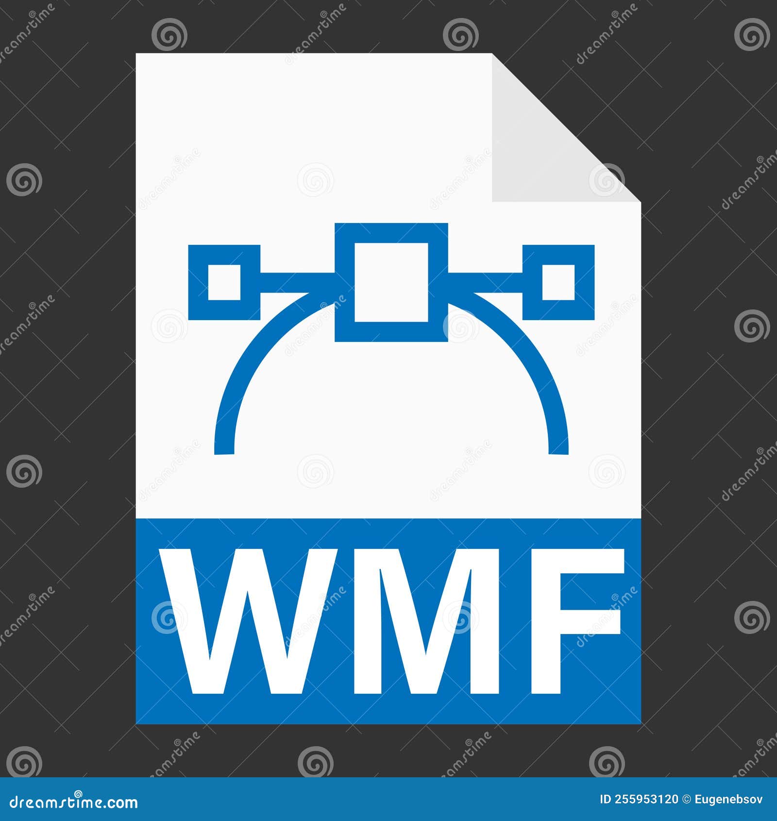 Modern Flat Design of WMF File Icon for Web Stock Vector - Illustration ...
