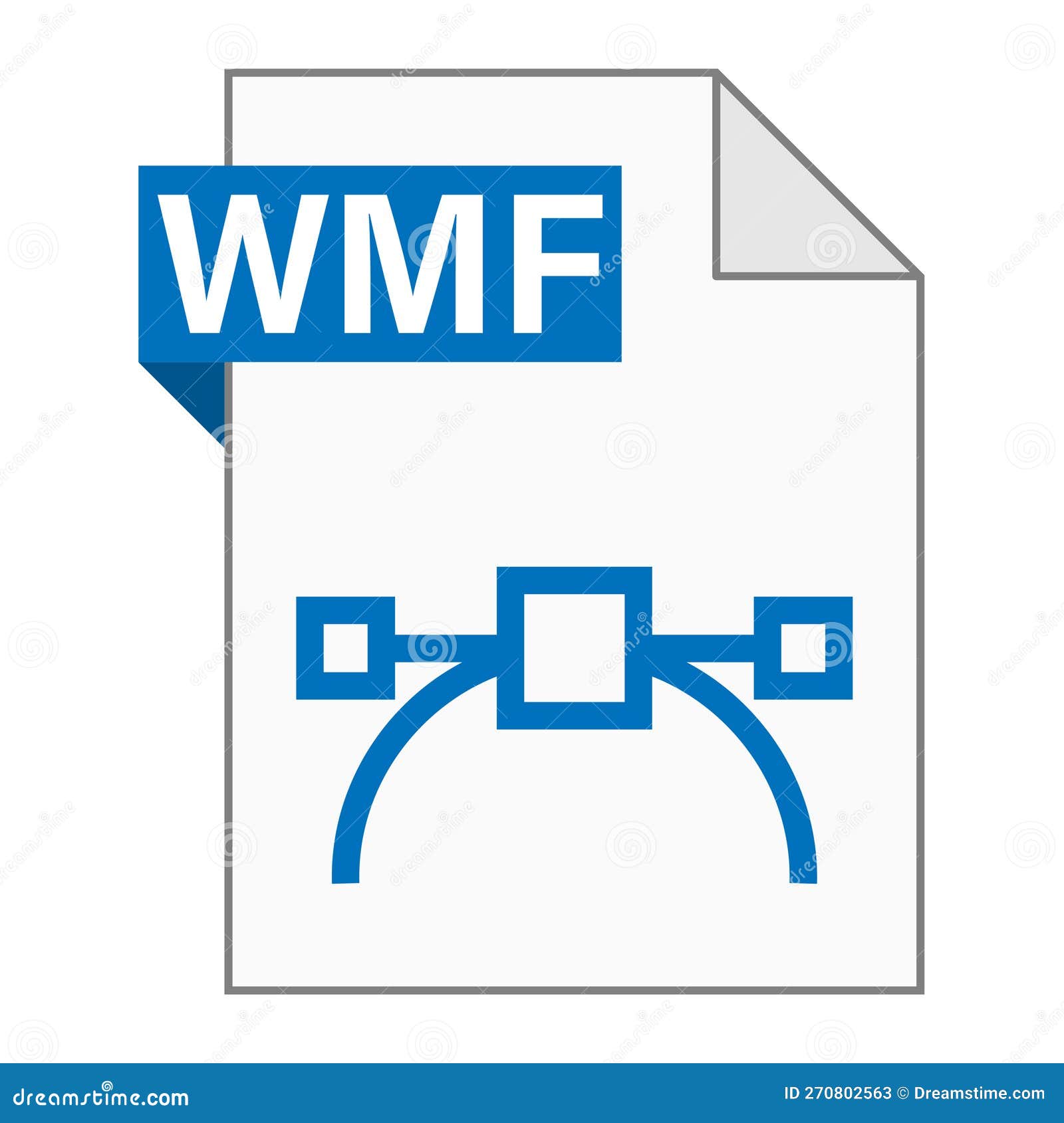 Modern Flat Design of WMF File Icon for Web Stock Vector - Illustration ...