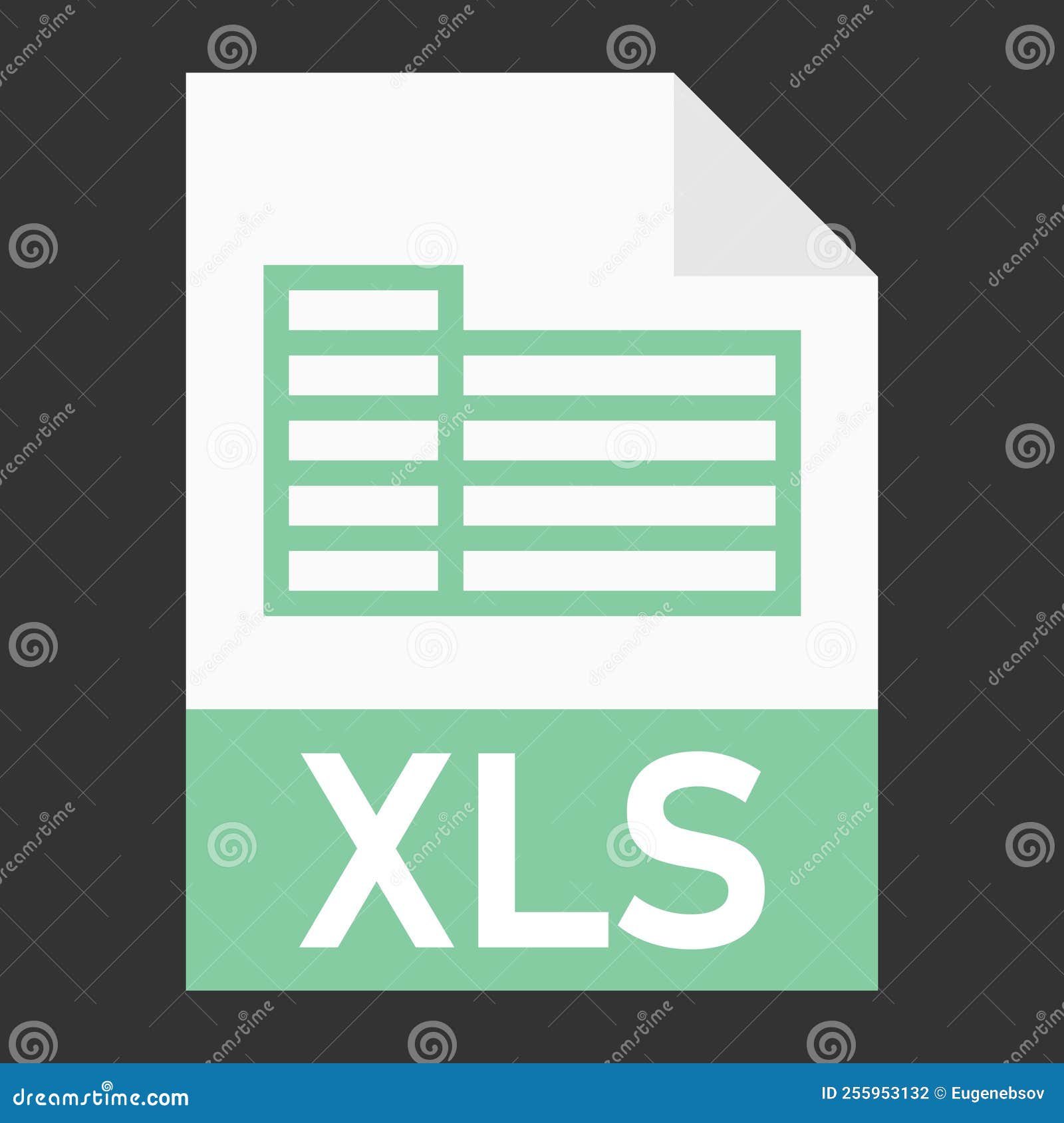 Modern Flat Design of XLS File Icon for Web Stock Vector - Illustration ...