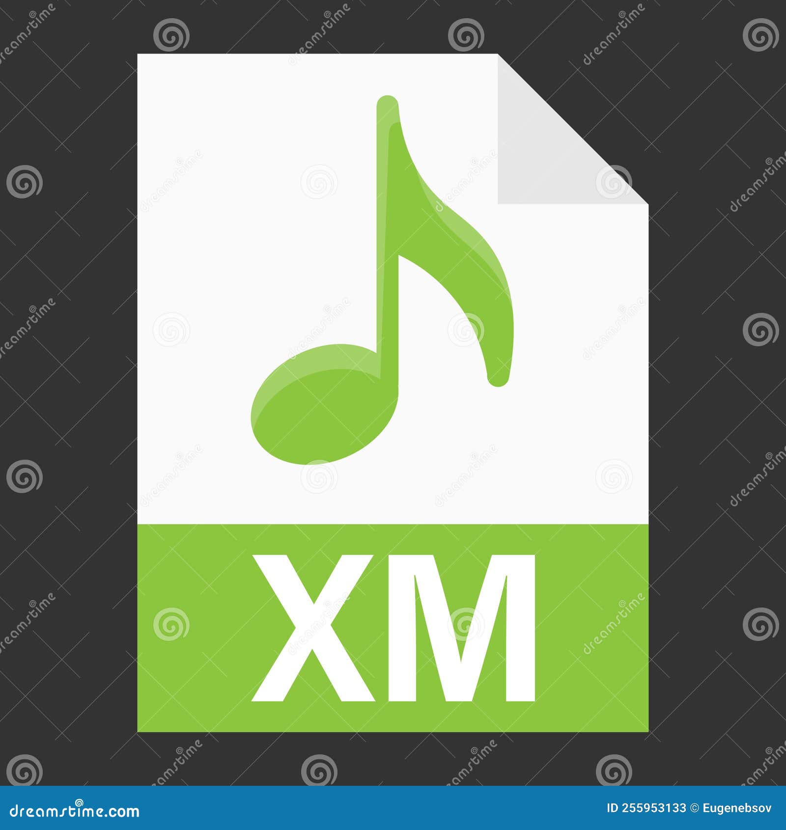 Modern Flat Design of XM File Icon for Web Stock Vector - Illustration ...