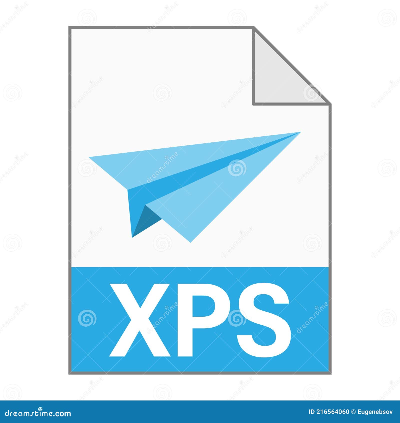 Modern Flat Design of XPS File Icon for Web Stock Vector - Illustration ...