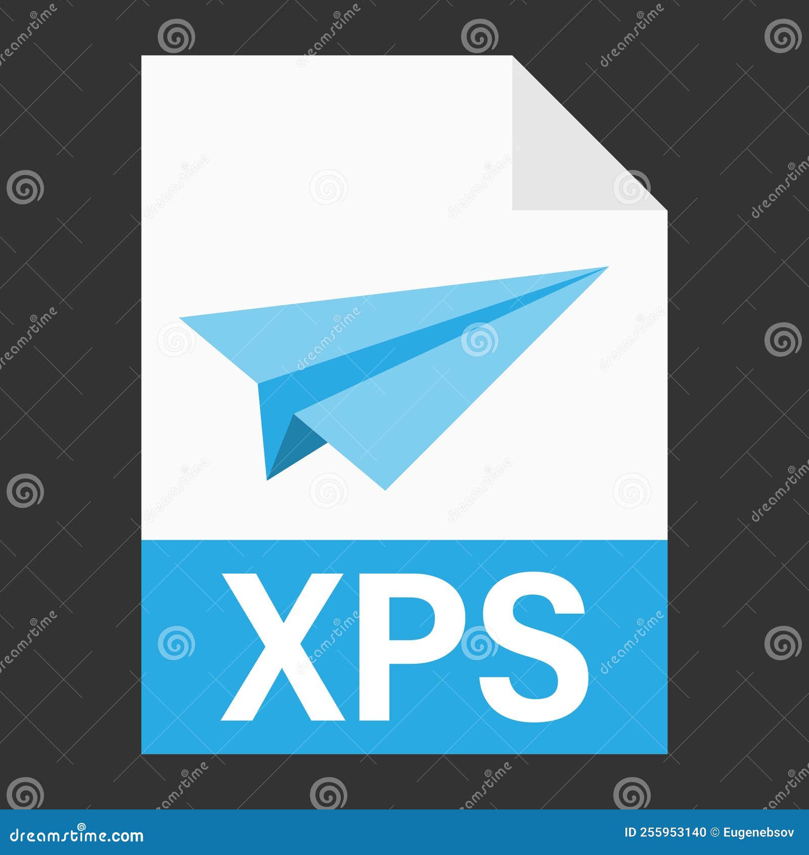 Modern Flat Design of XPS File Icon for Web Stock Vector - Illustration ...