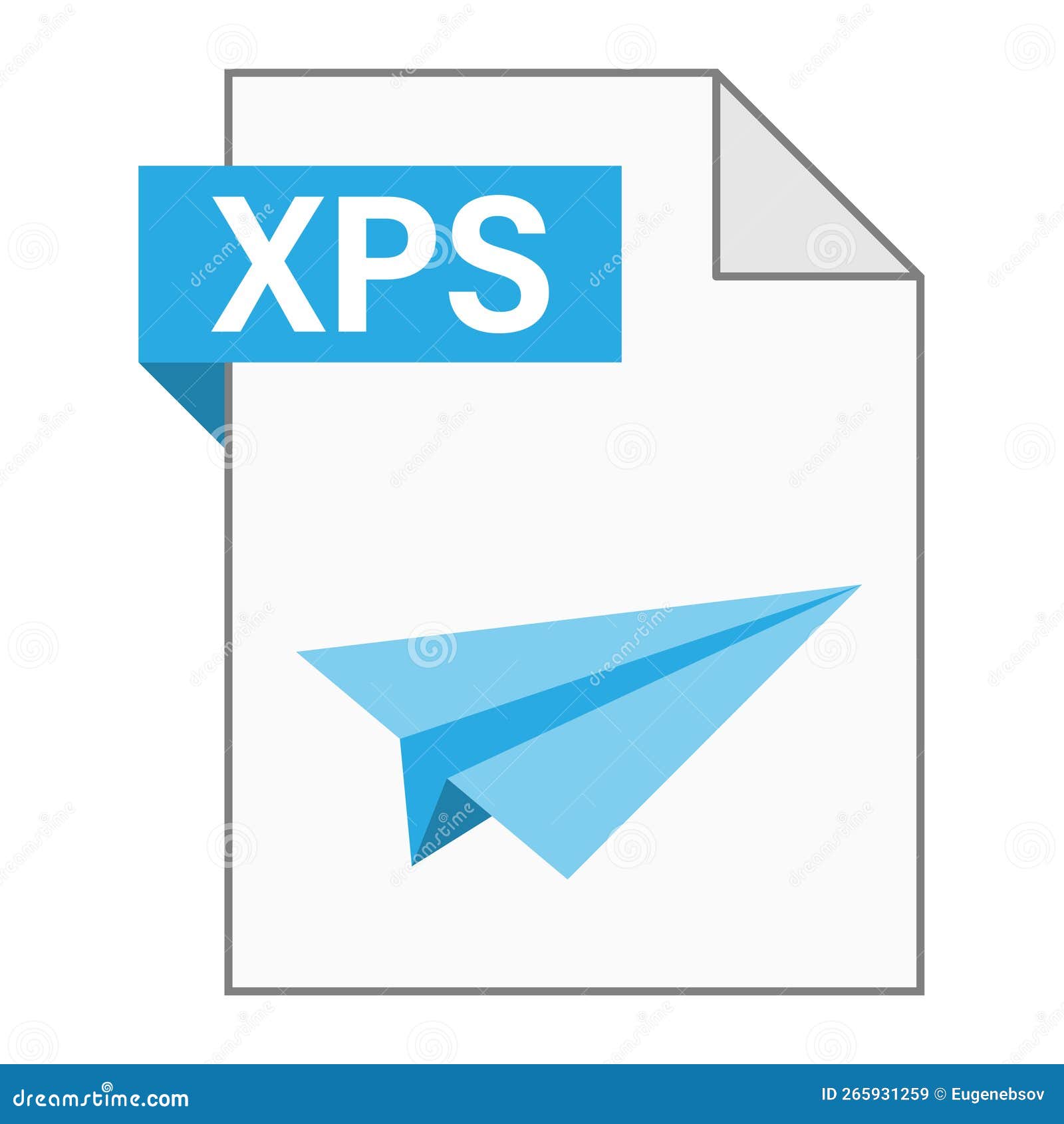 Modern Flat Design of XPS File Icon for Web Stock Vector - Illustration ...
