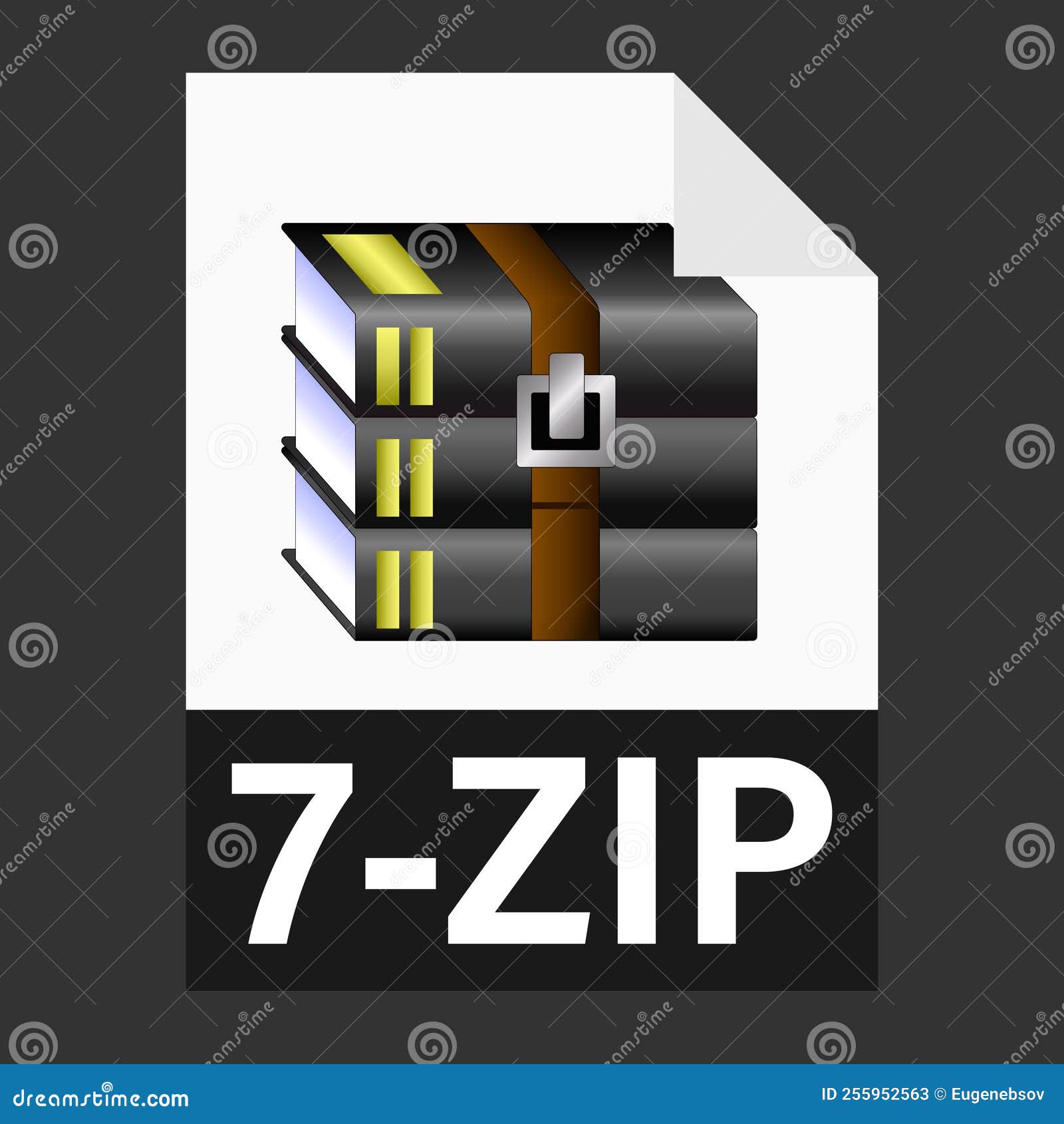 Modern Flat Design of 7-ZIP Archive File Icon for Web Editorial Stock ...