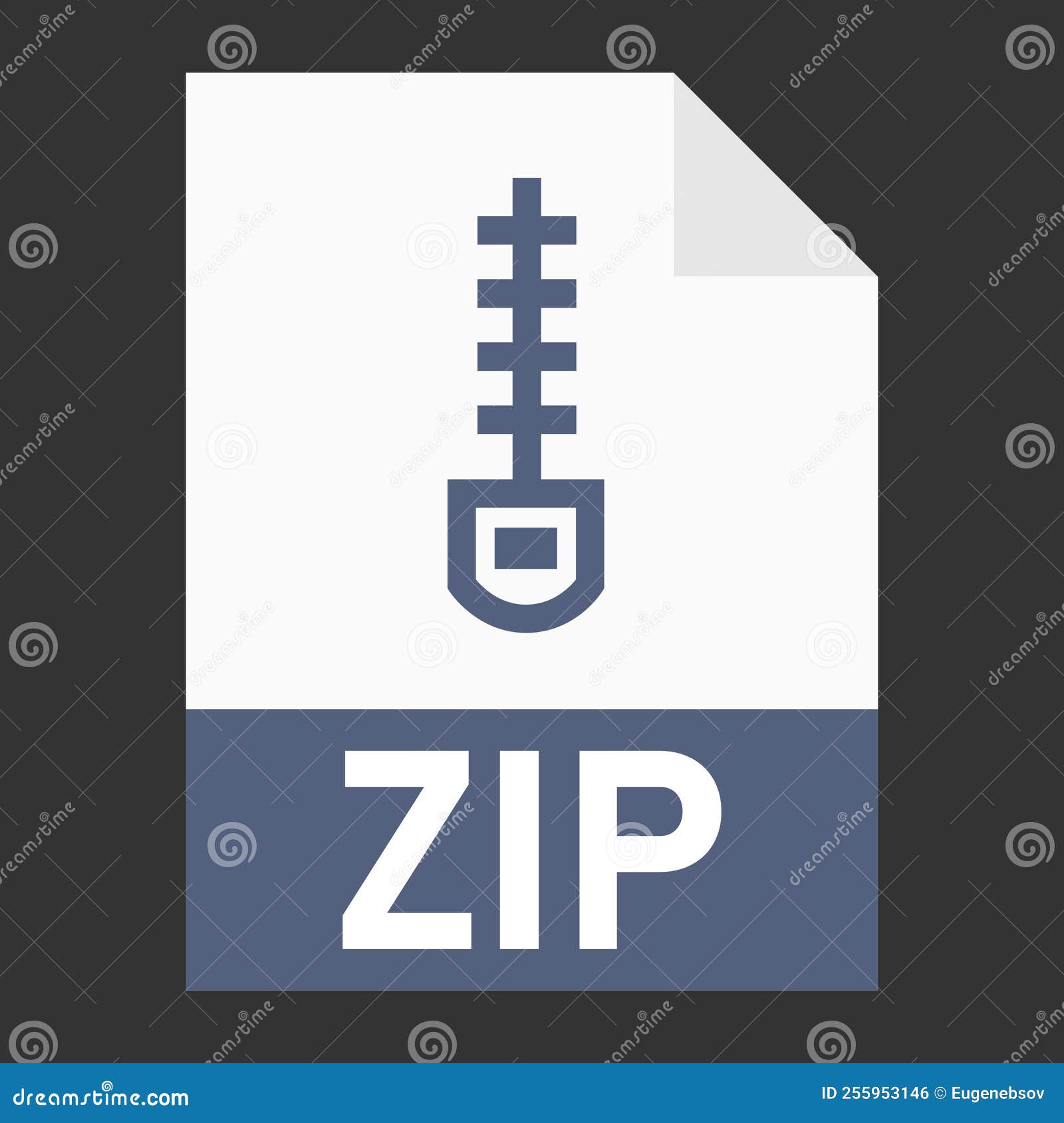 Modern Flat Design of ZIP Archive File Icon for Web Stock Vector ...