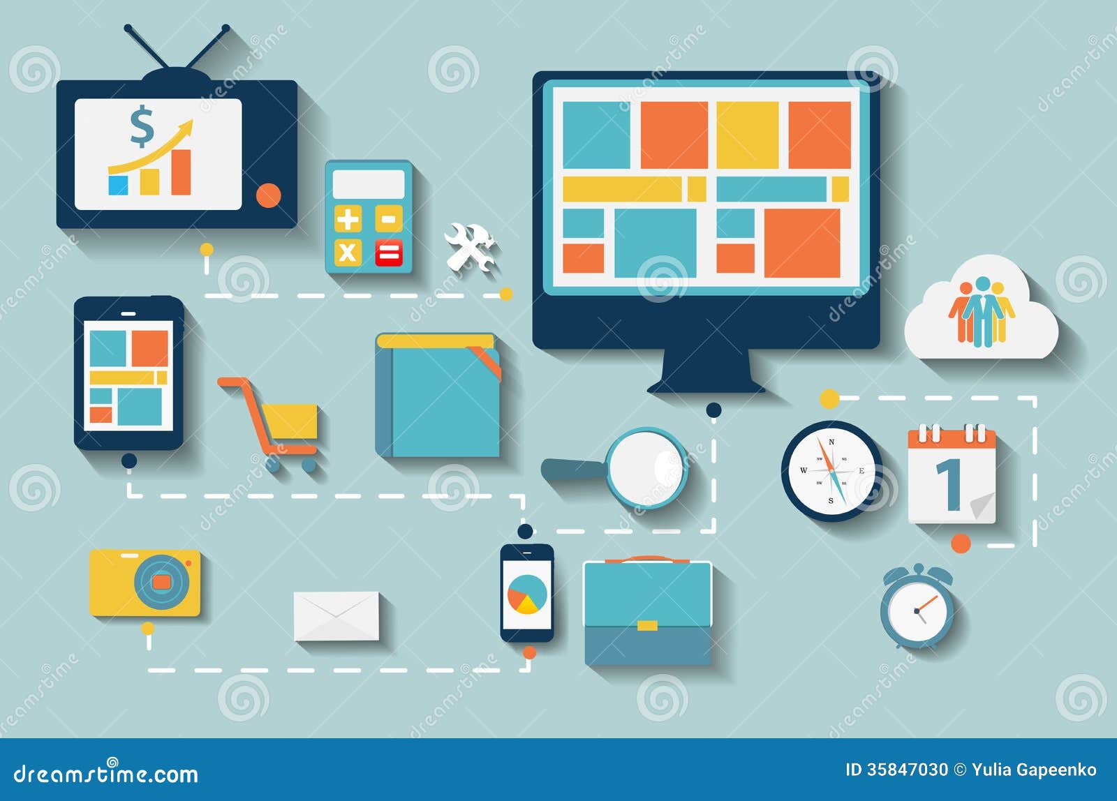 Modern Flat Icon Set For Web And Mobile Stock Photo - Image: 35847030 Modern Flat Icon Set For Web And Mobile Stock Photo - Image: 35847030