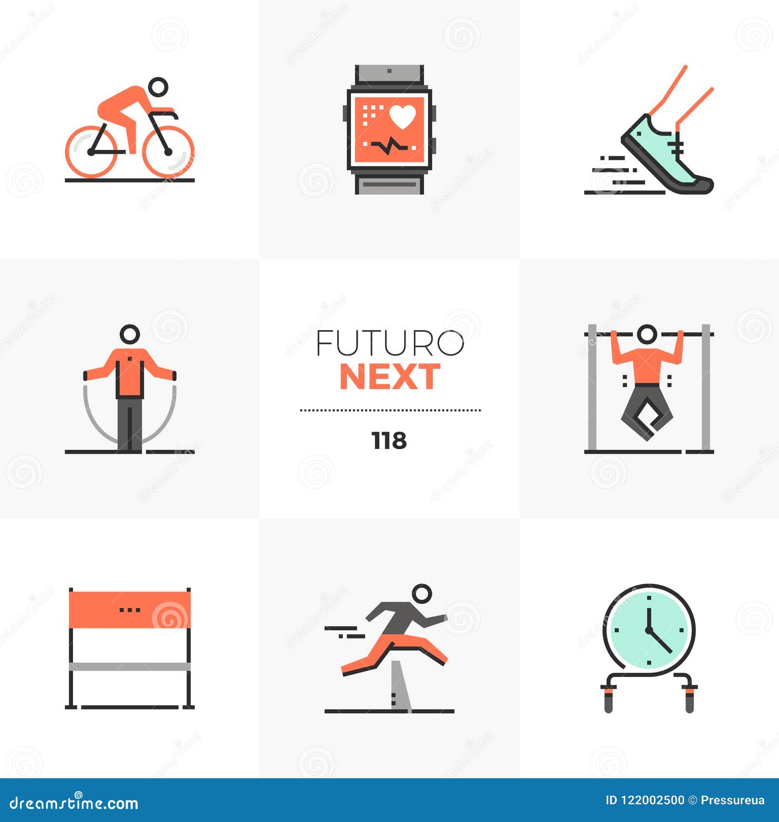 HIIT Training Futuro Next Icons Stock Vector - Illustration of icon ...