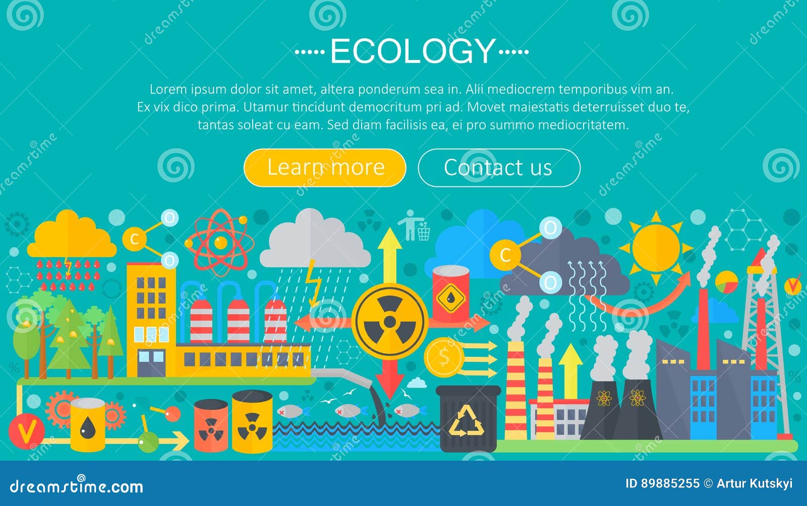 Modern Flat Infographic Ecology Concept. Green Energy Alternative Fuel ...