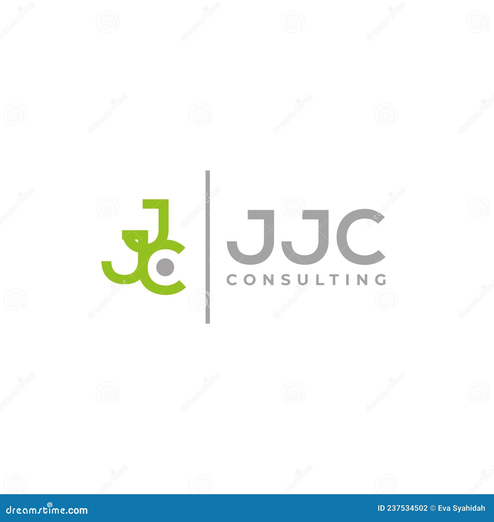 Modern Flat Initial JJC CONSULTING Logo Design Stock Vector ...