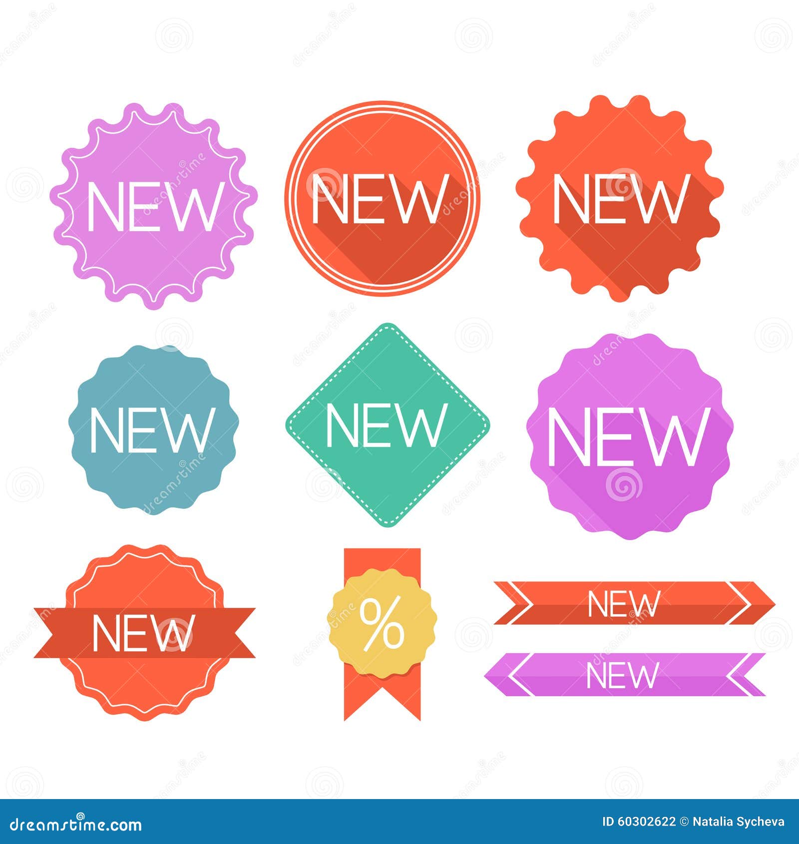 Modern flat labels stock vector. Illustration of offer - 60302622